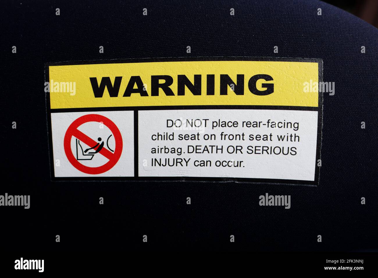 Warning sign instruction sticker Stock Photo - Alamy