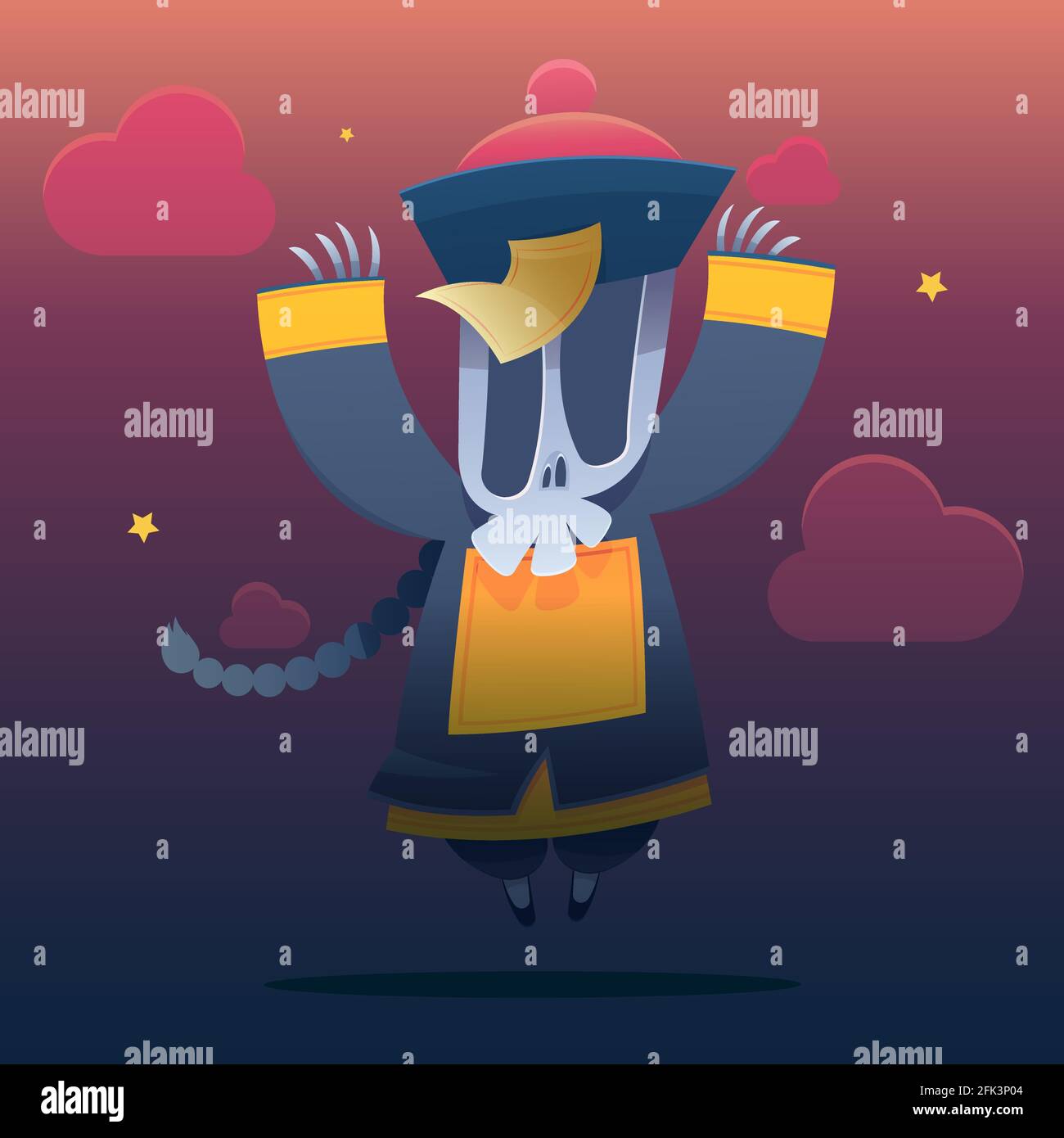 Jiangshi, Chinese vampire, Halloween concept Stock Vector Image & Art ...