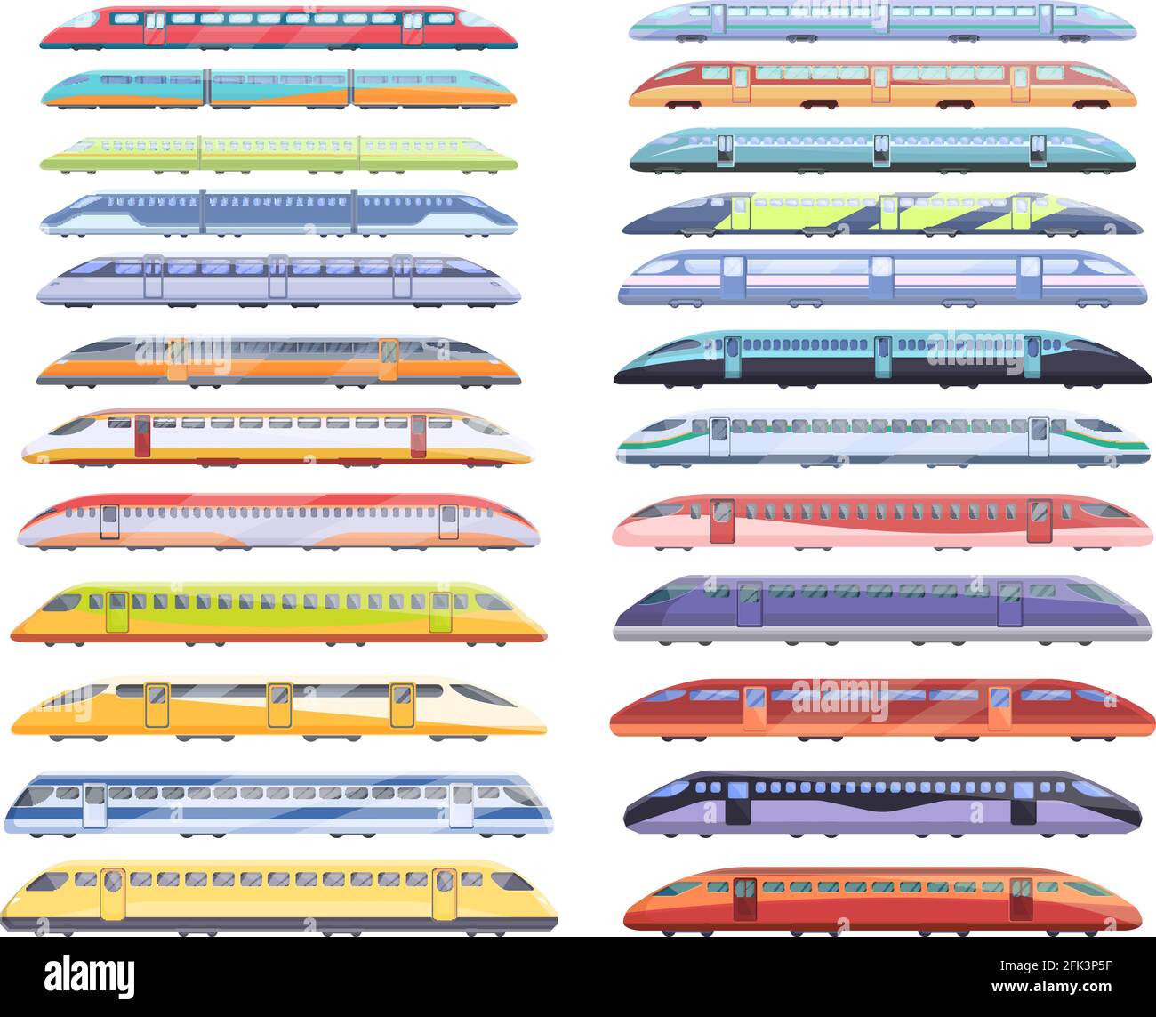 High-speed transportation icons set. Cartoon set of high-speed ...