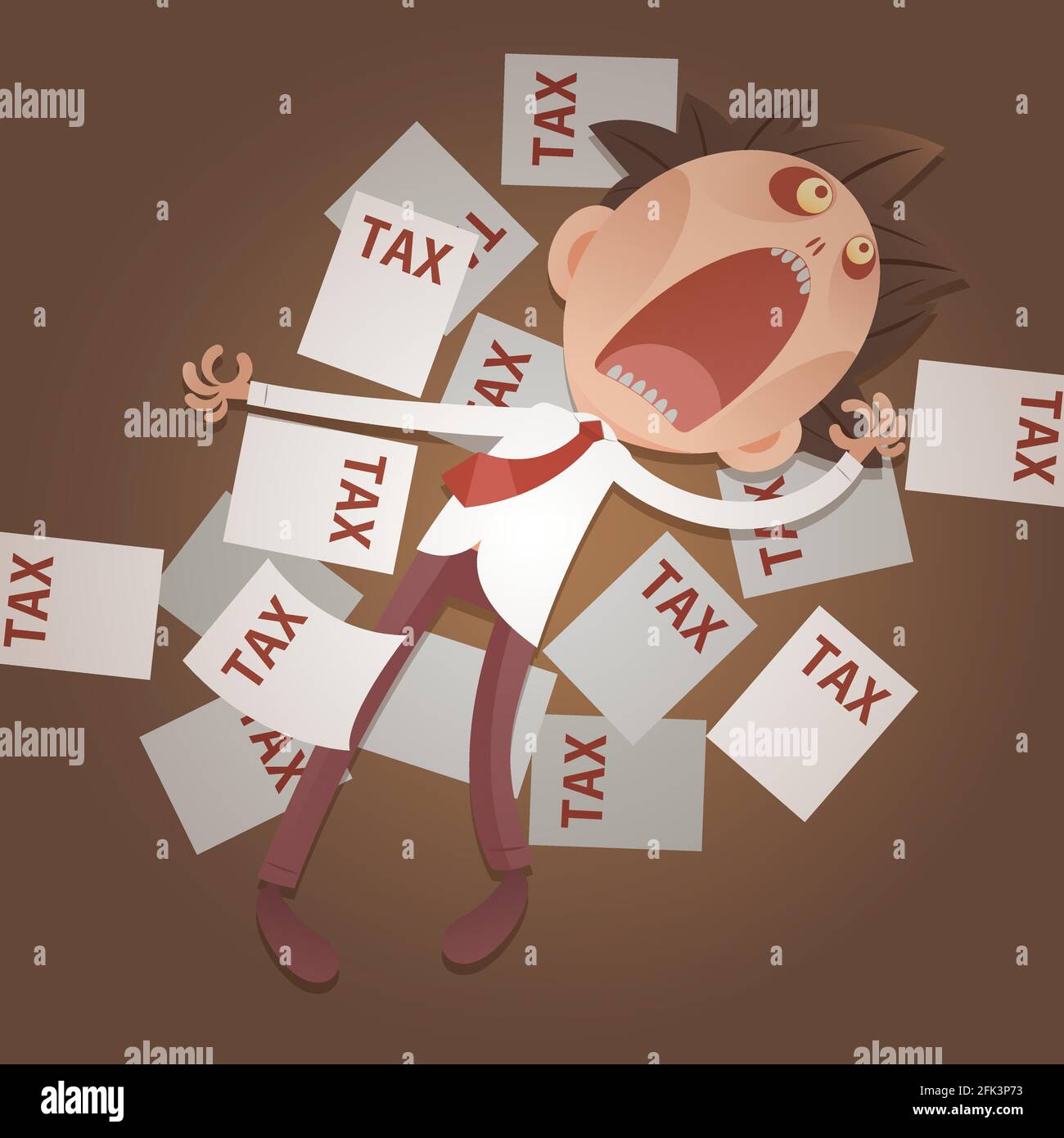 Businessman died from tax Stock Vector Image & Art - Alamy
