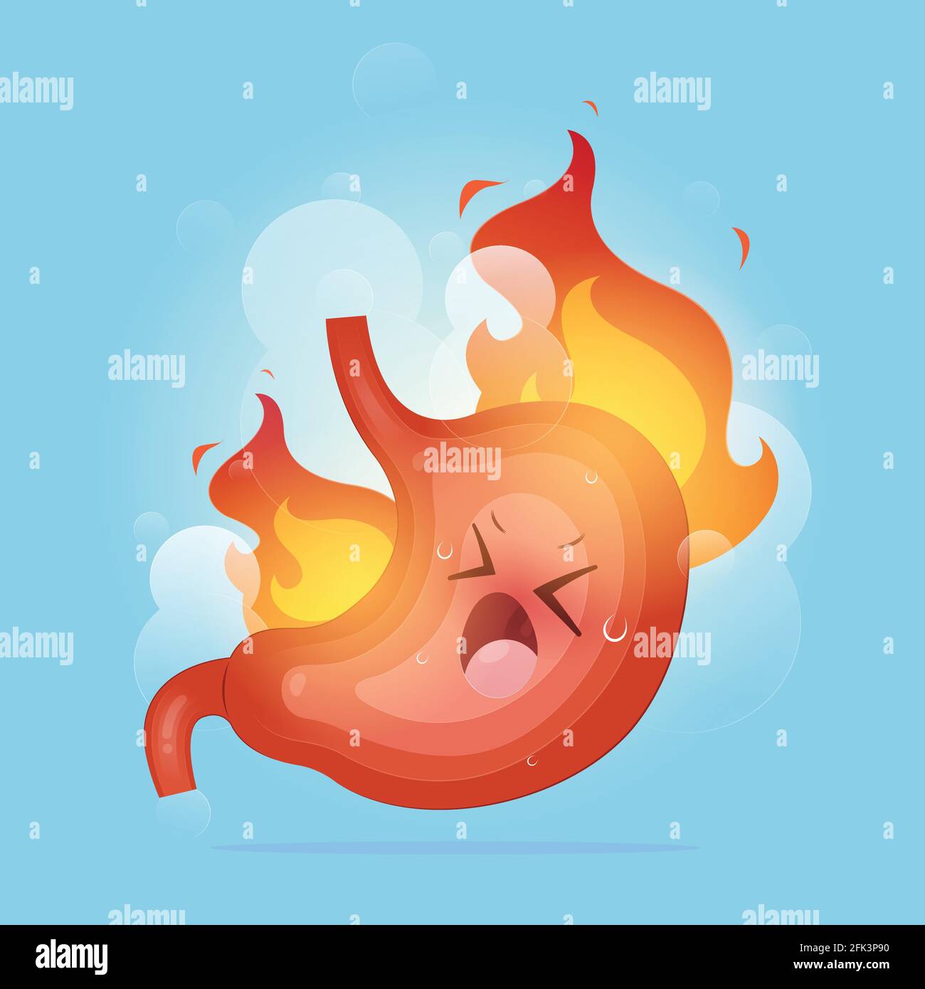 Stomach Acid Cartoon