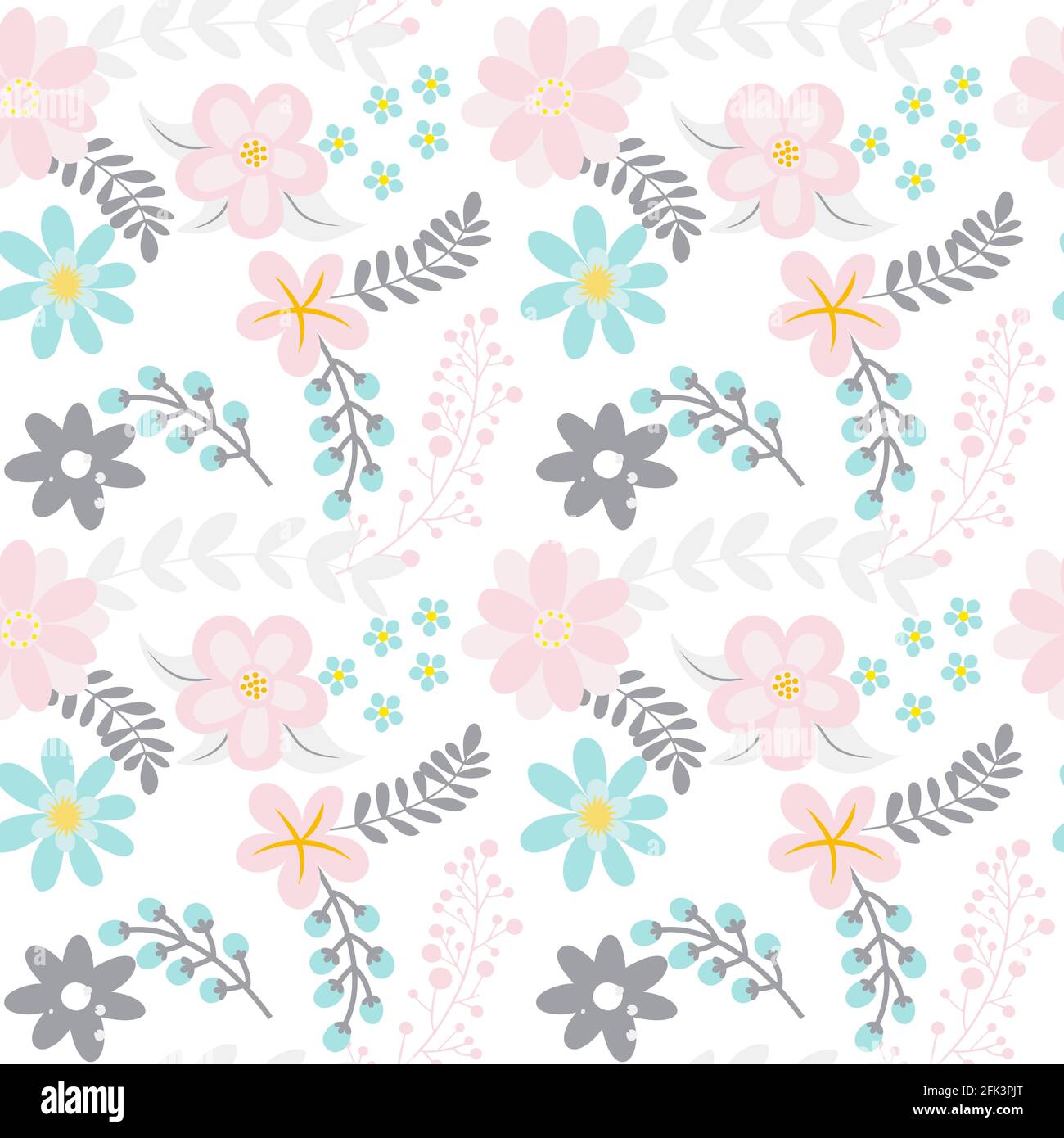 Wall Hangings Pink Retro Floral Pattern Pastel Cartoon Wall Art Cute ...