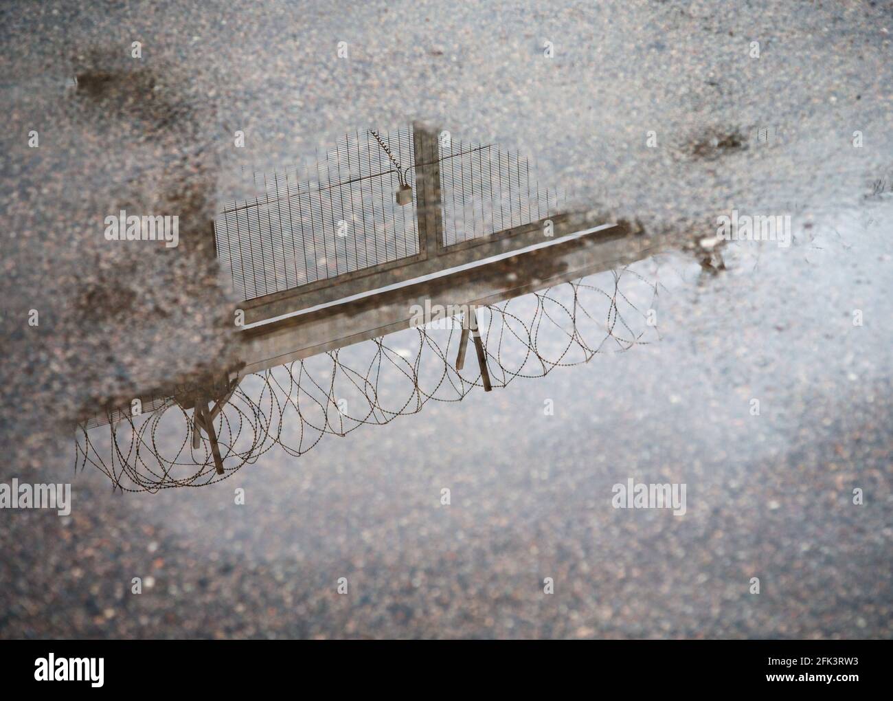 Prison gate at Skänninge prison, Sweden Stock Photo - Alamy