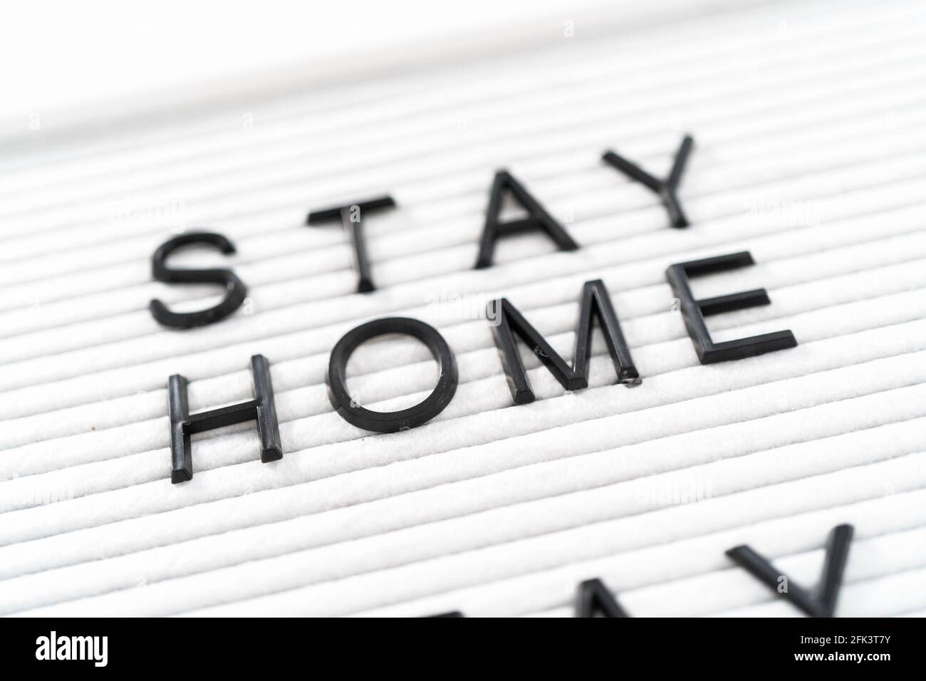 STAY HOME sign on message board Stock Photo - Alamy