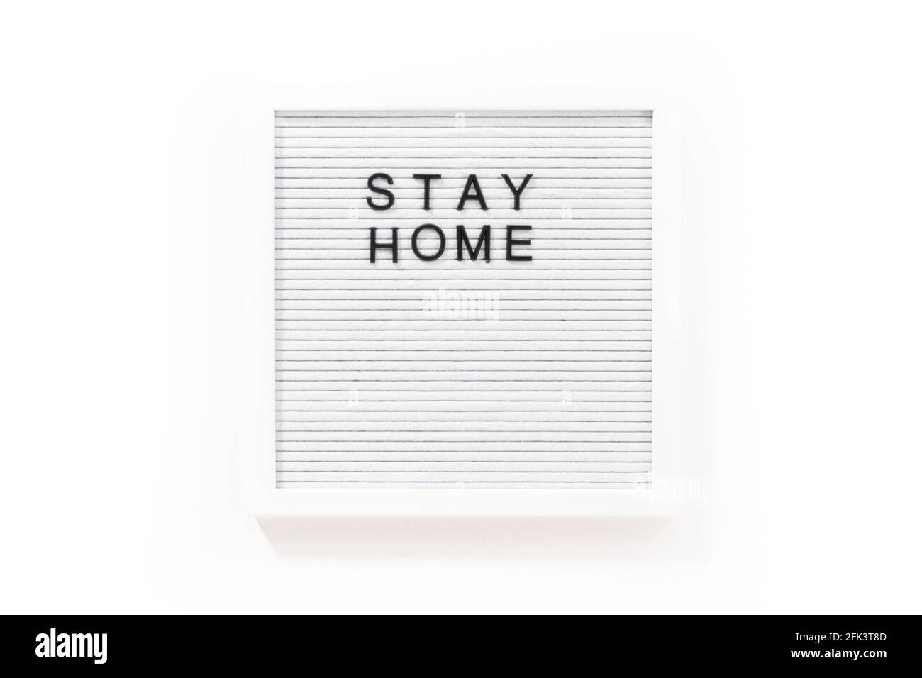 STAY HOME sign on message board Stock Photo - Alamy