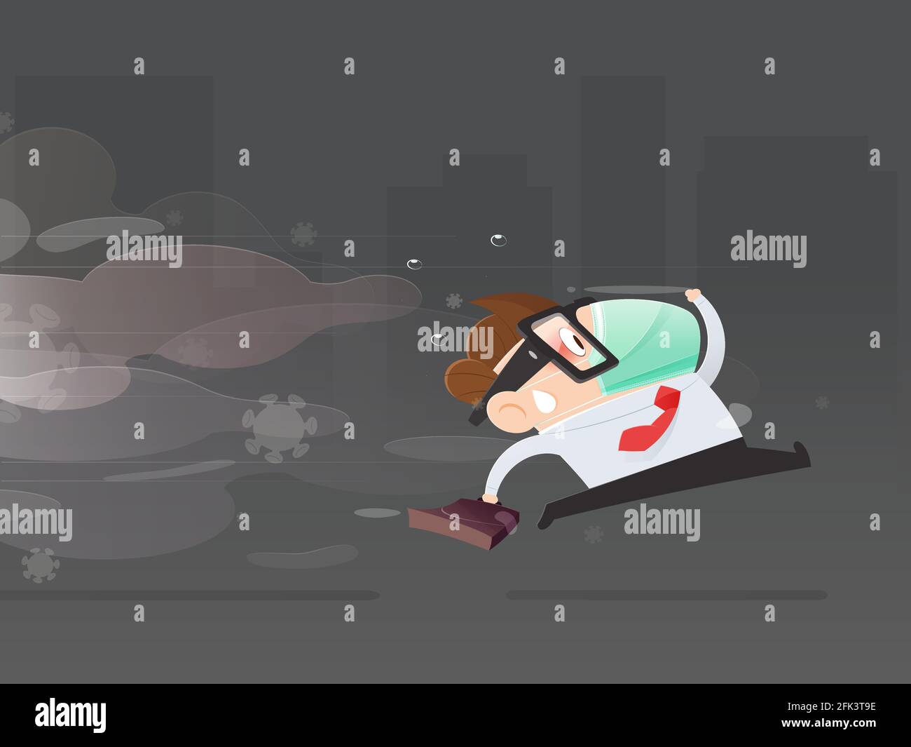 Scared bacteria cartoon hi-res stock photography and images - Alamy