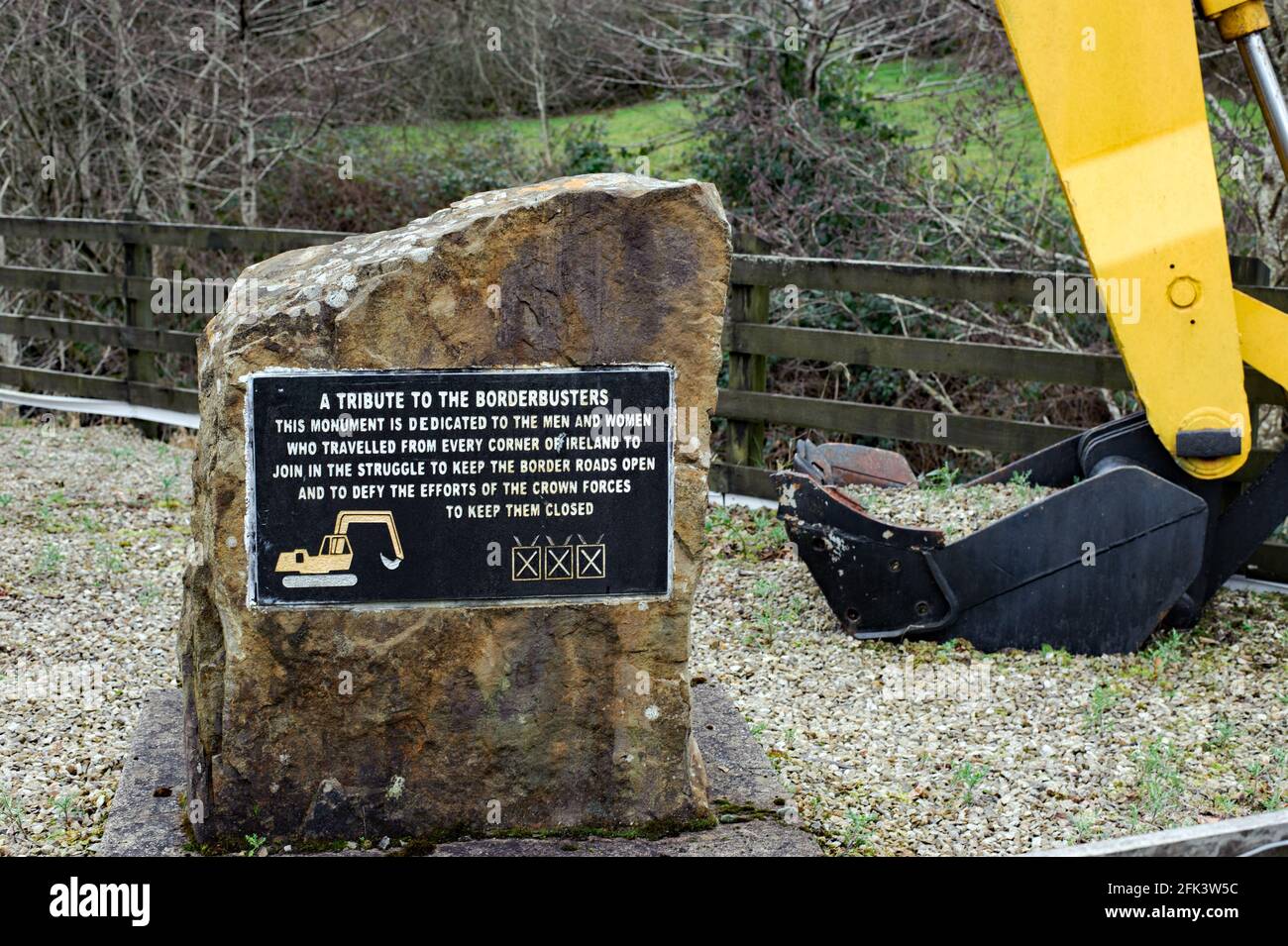Plaque A Tribute to the borderbusters monument bordering the counties ...