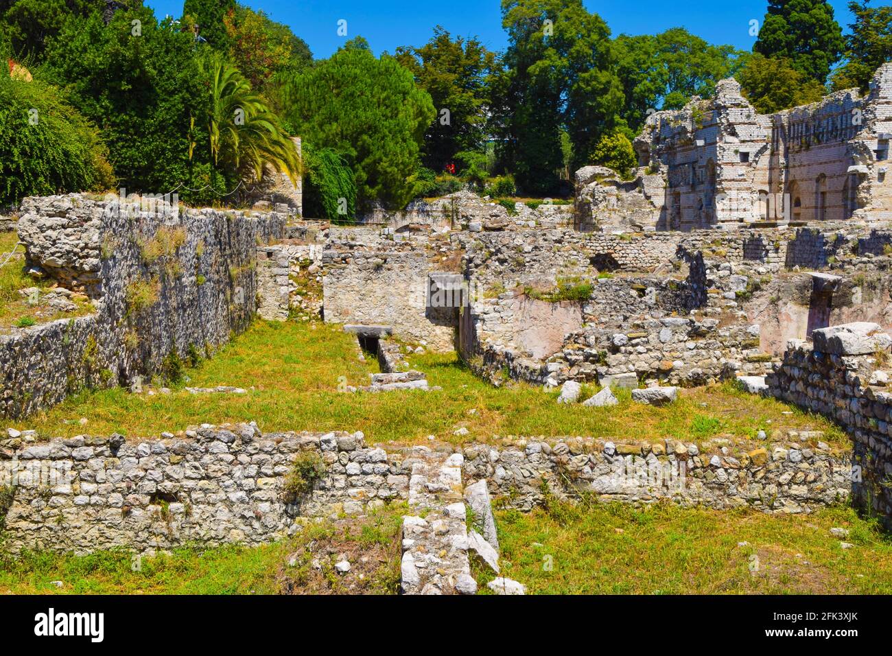 Ancient Roman baths archaeological ruins in Cimiez, Nice, South of ...