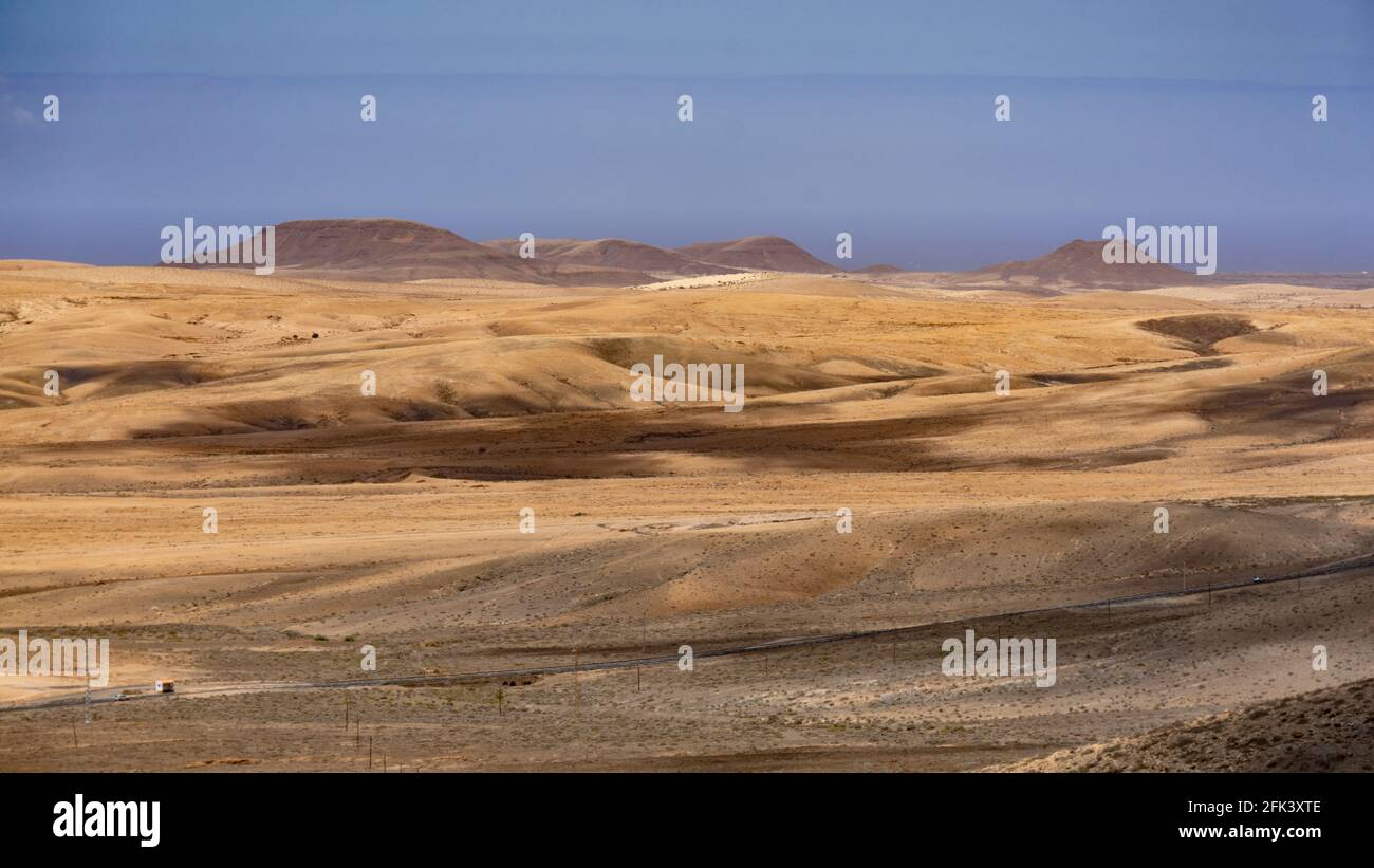 Aerial photography: Drone view of a desert landscape with coast and ...