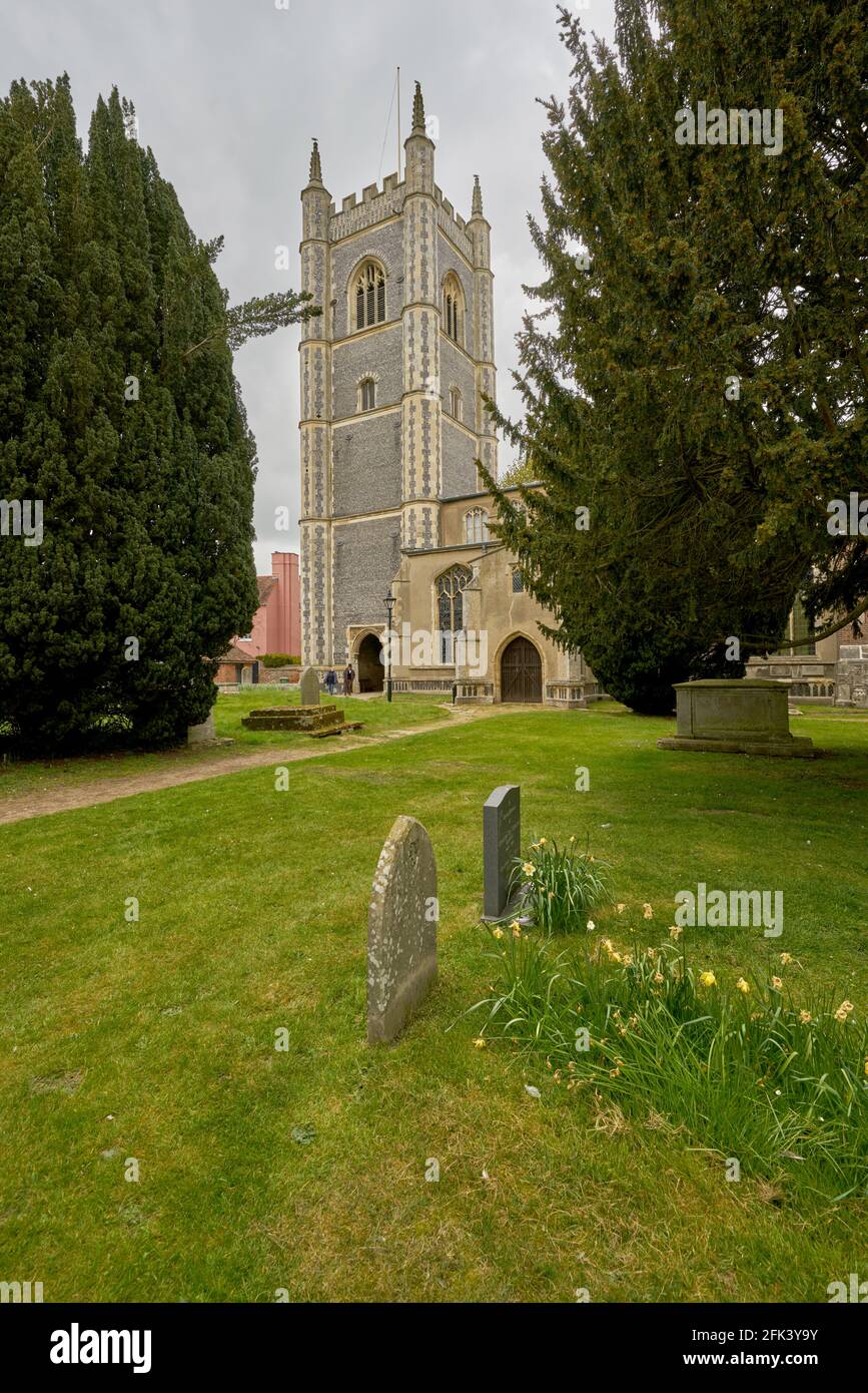 st mary's church dedham Stock Photo - Alamy