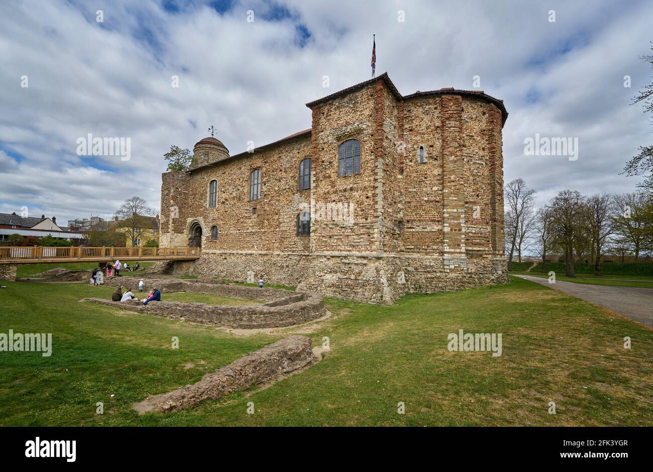 Colchester Castle is a Norman castle in Colchester, Essex Stock Photo ...