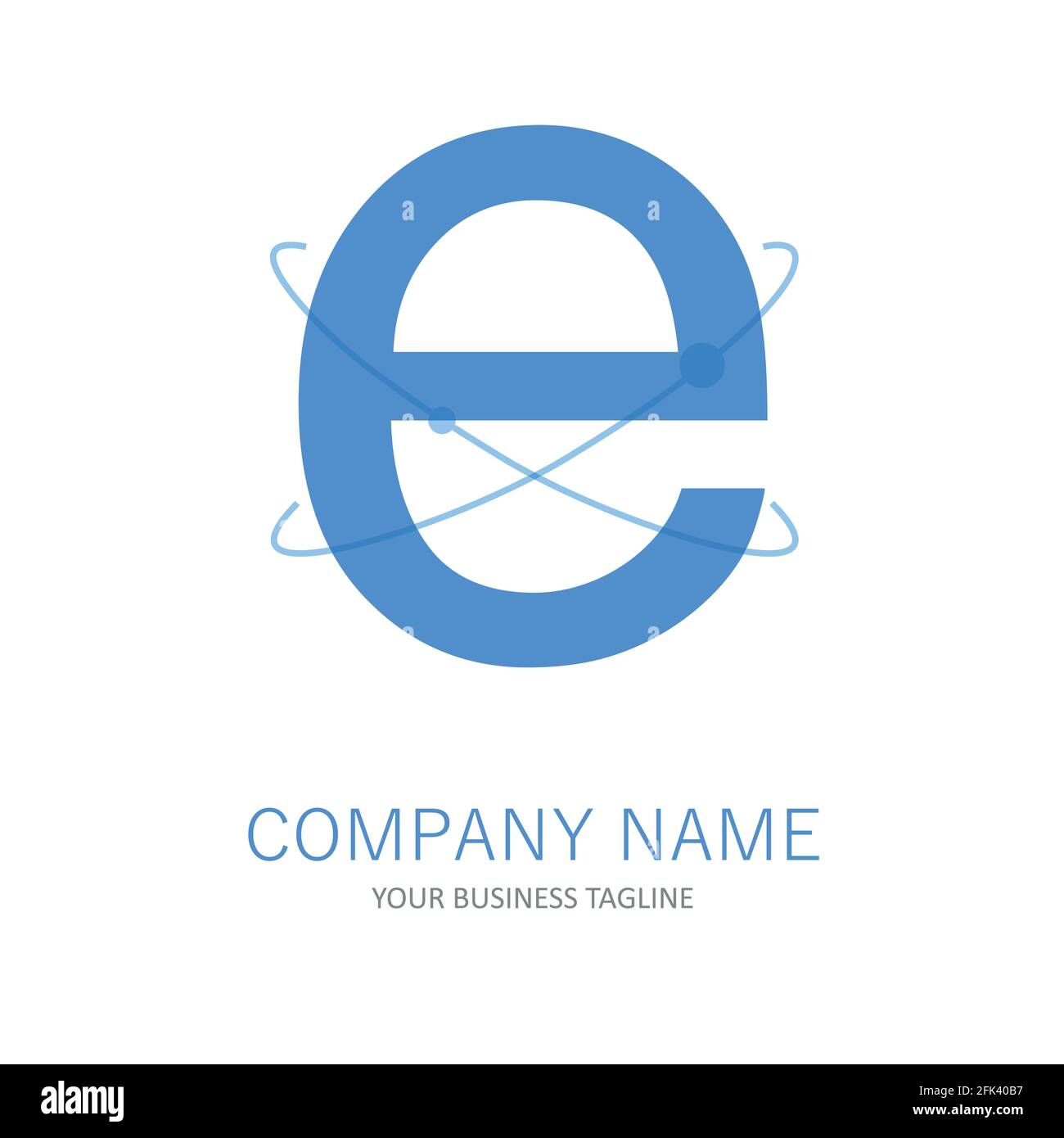 Letter e logo digital technology company brand. Modern vector icon ...