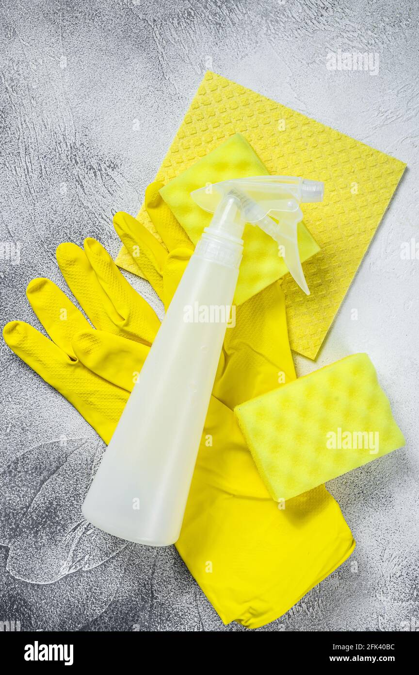 Bathroom and toilet yellow cleaning concept, housecleaning, hygiene ...