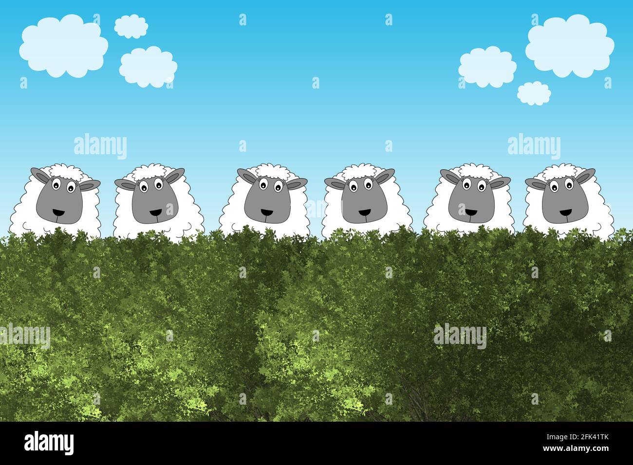 Smiling sheep cartoon hi-res stock photography and images - Alamy