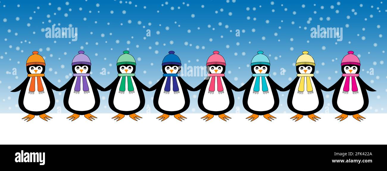 Penguin Border Clip Art