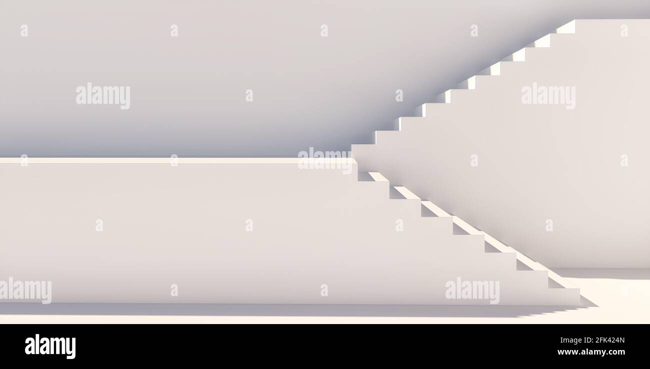 White Stairs - clean background showing stairs Stock Photo - Alamy