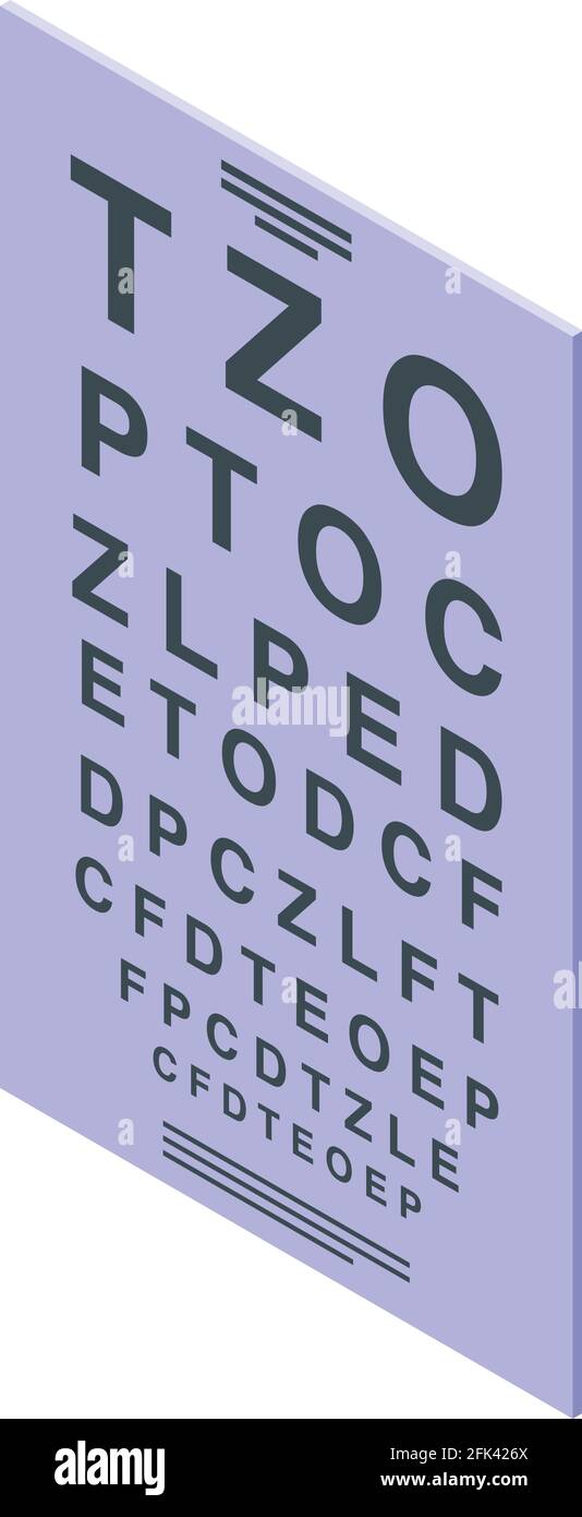 Vision check banner icon. Isometric of Vision check banner vector icon ...