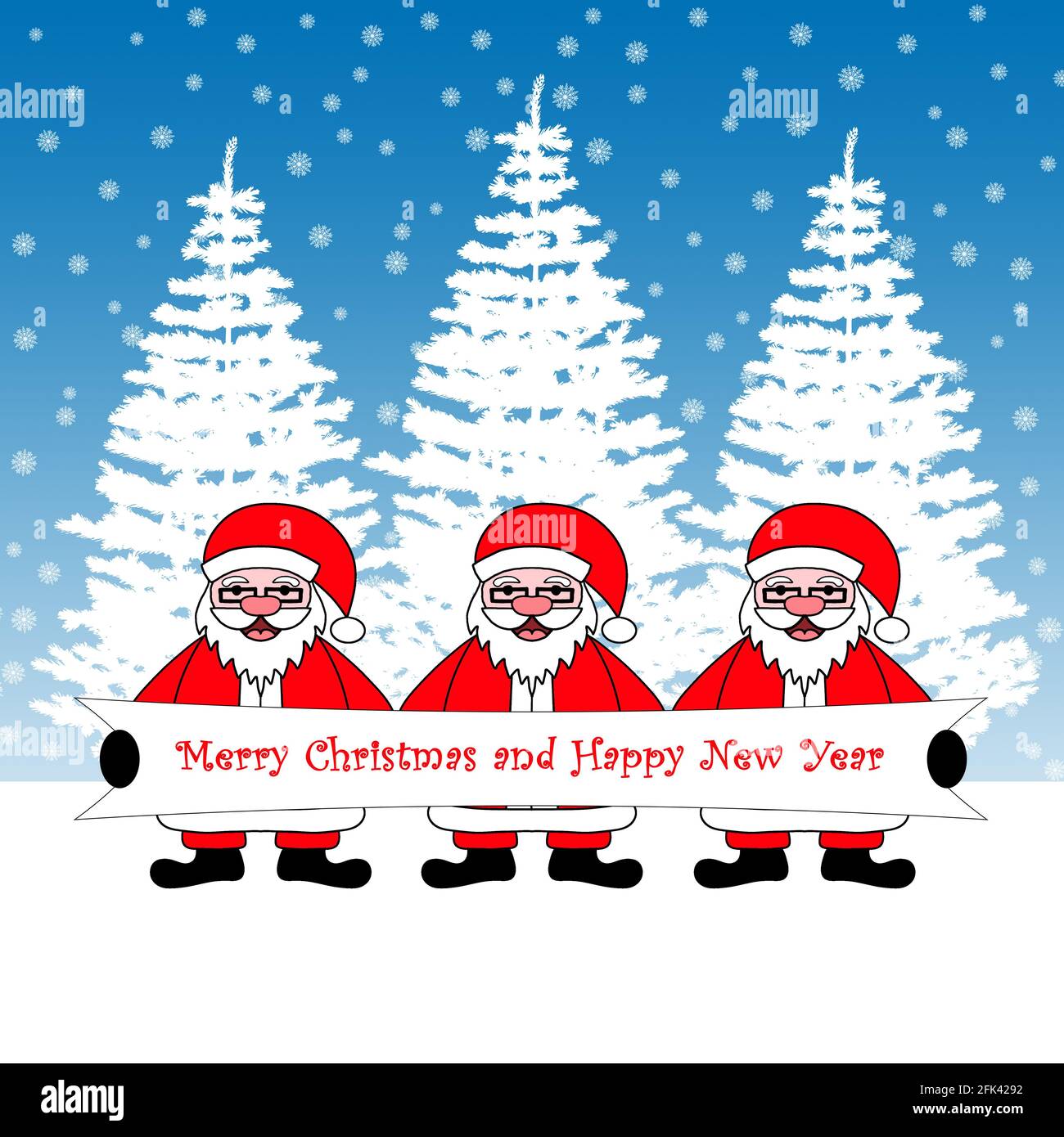 Three santas hi-res stock photography and images - Alamy