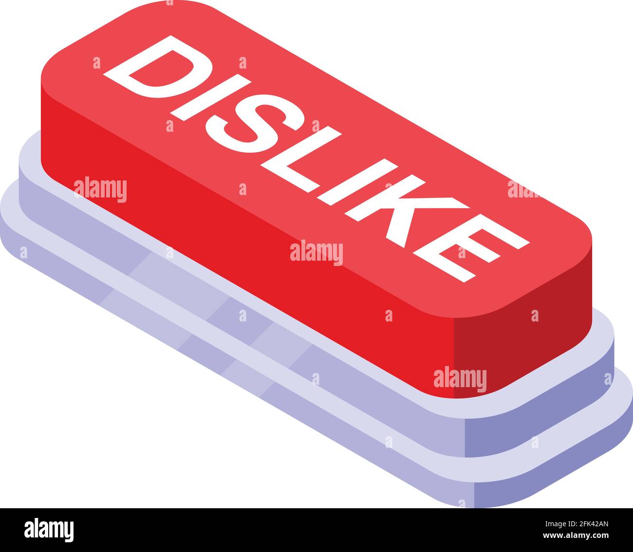 Dislike button icon. Isometric of Dislike button vector icon for web ...