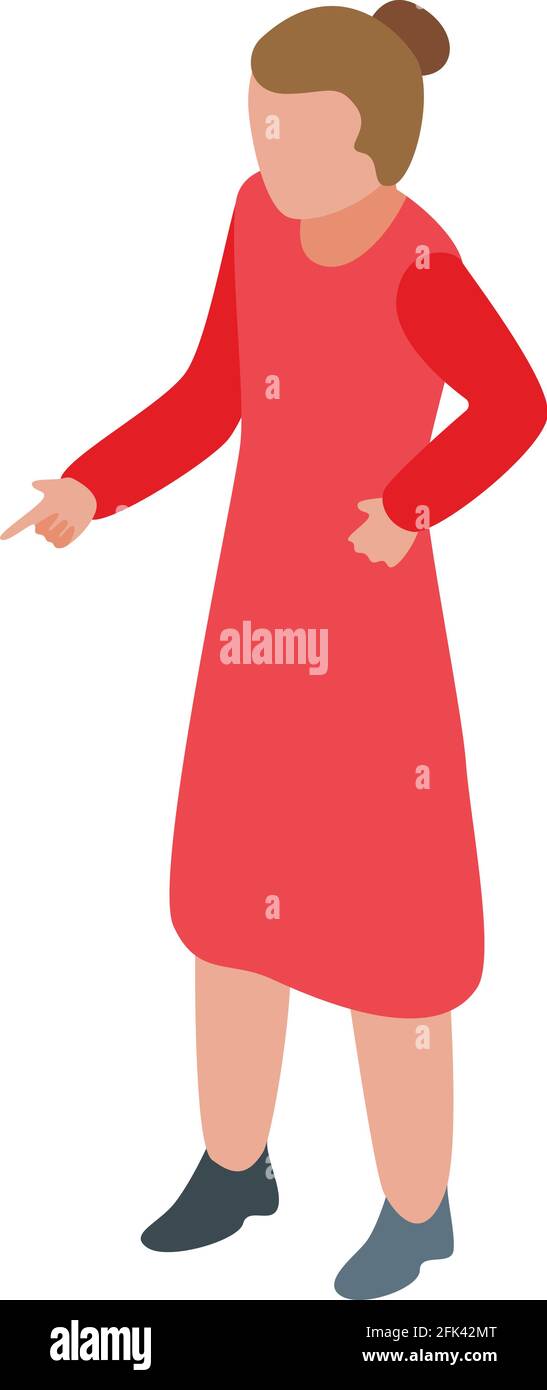 Disobedient mother icon. Isometric of Disobedient mother vector icon ...