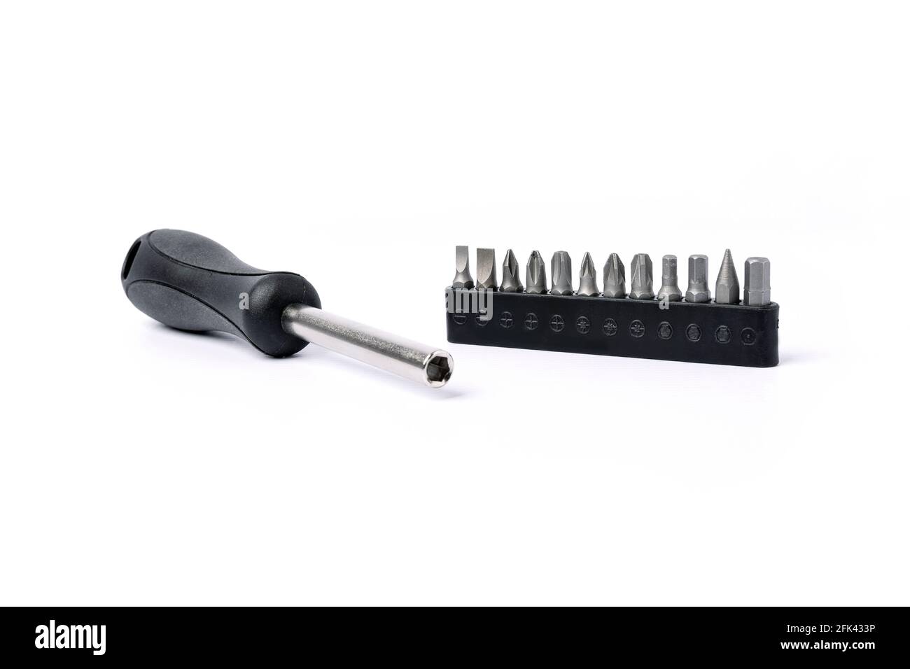 Set of metal working tools on white background Stock Photo - Alamy