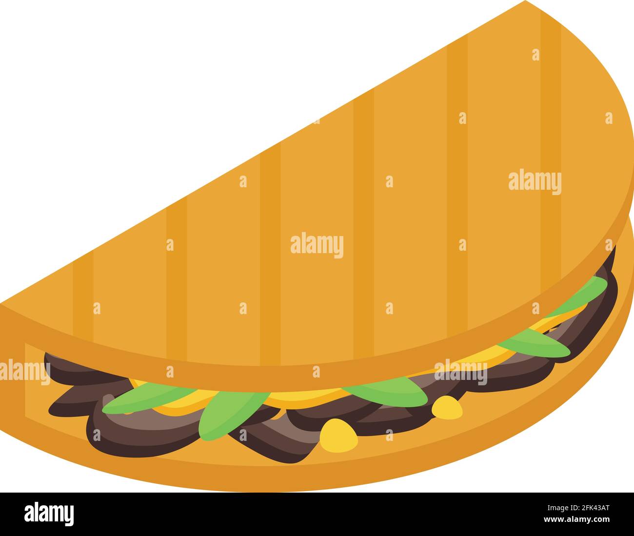 Food tacos icon. Isometric of Food tacos vector icon for web design ...