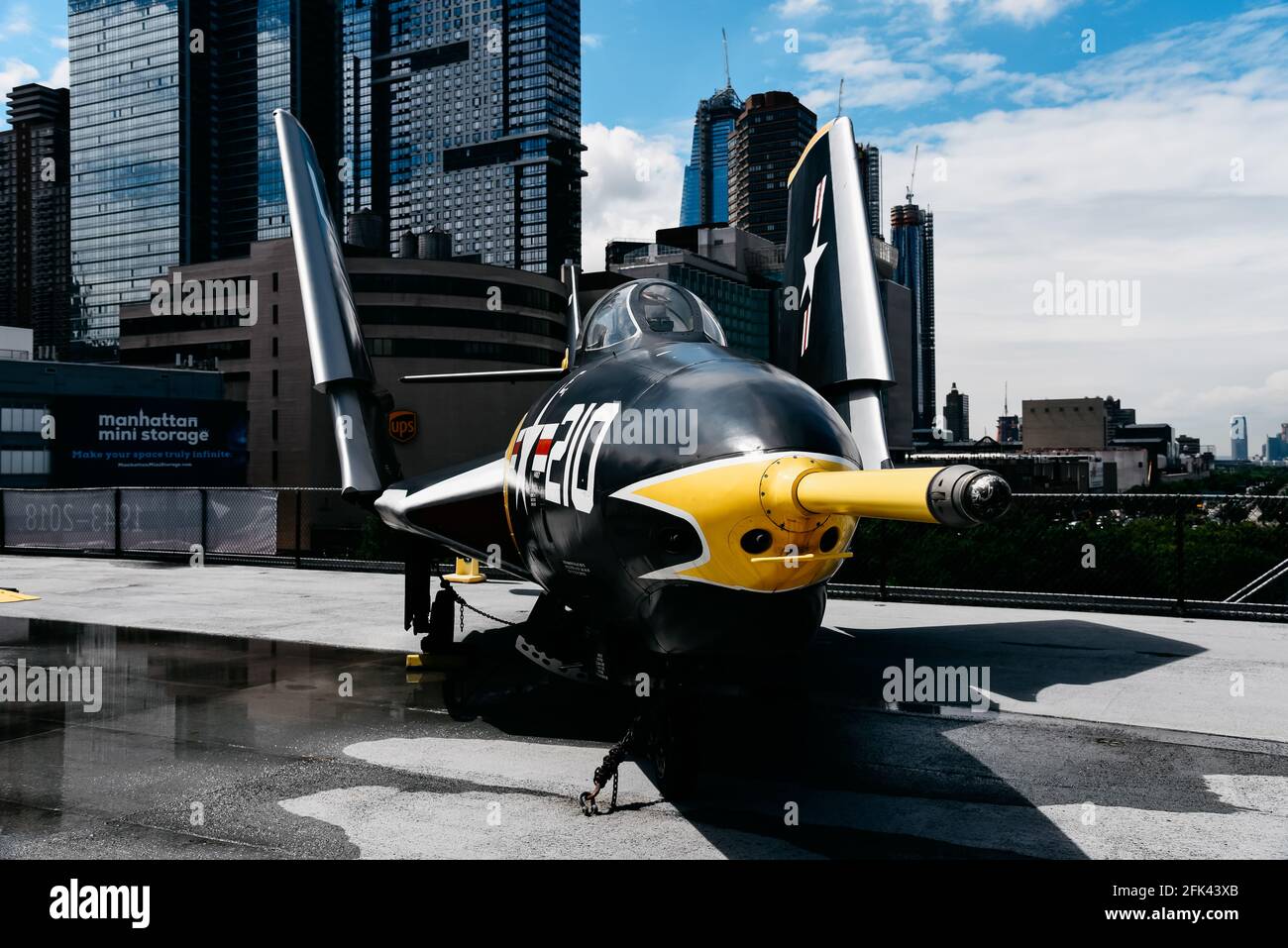 New York City, USA - June 21, 2018: Aircraft in Intrepid museum in New ...