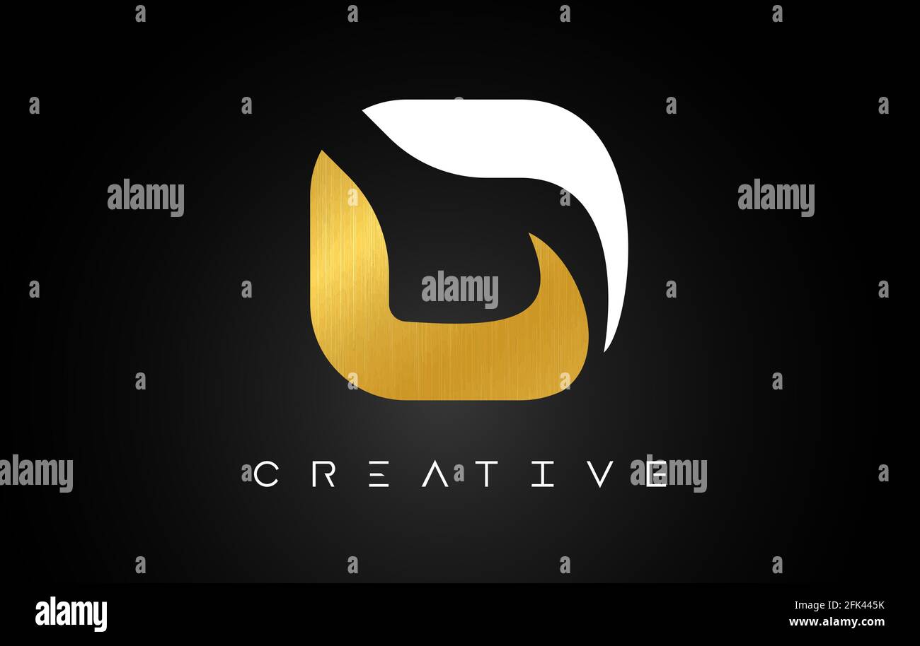 O Golden Letter Logo with Creative Modern Look and Gold Texture. Metal ...
