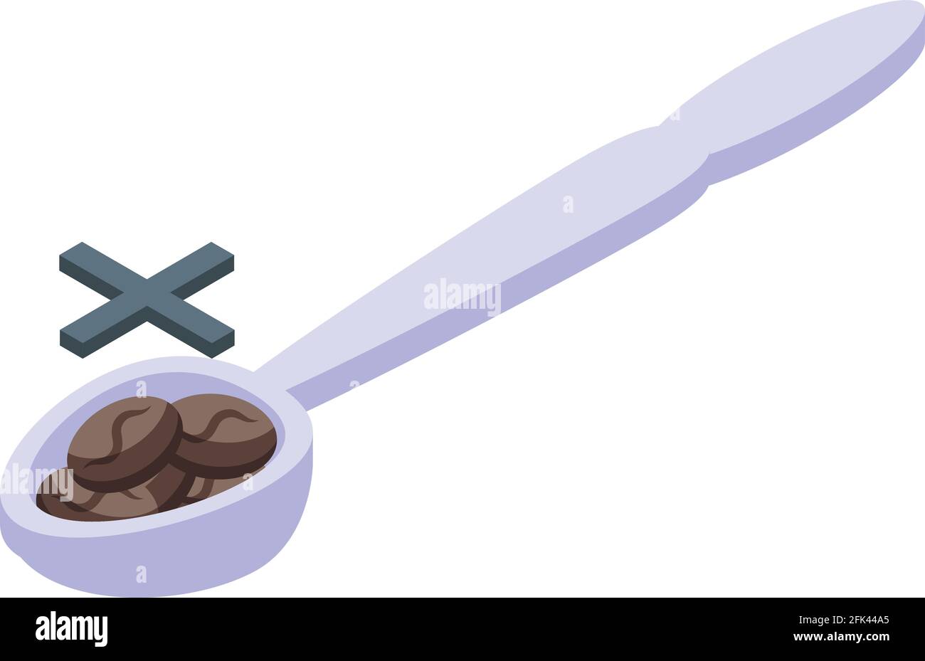 Decaffeinated coffee beans icon. Isometric of Decaffeinated coffee ...