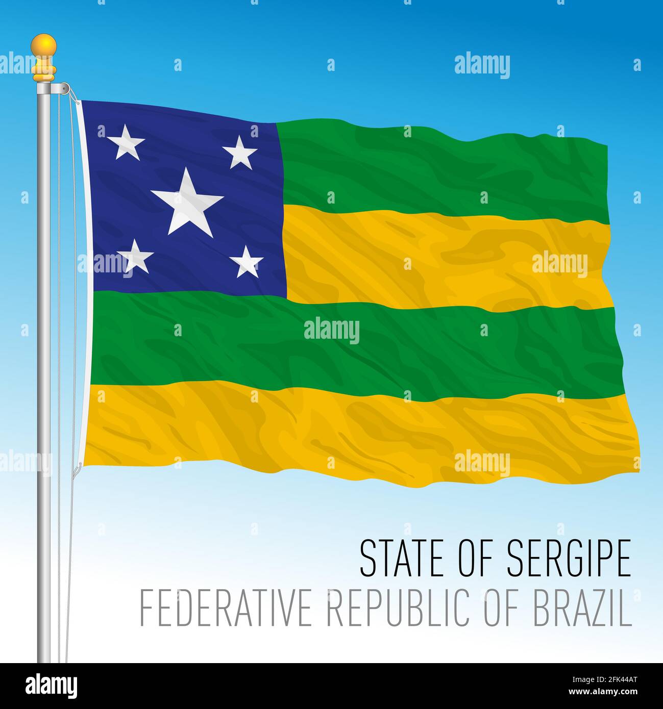 State of Sergipe, official regional flag, Brazil, vector illustration Stock Vector Image & Art ...