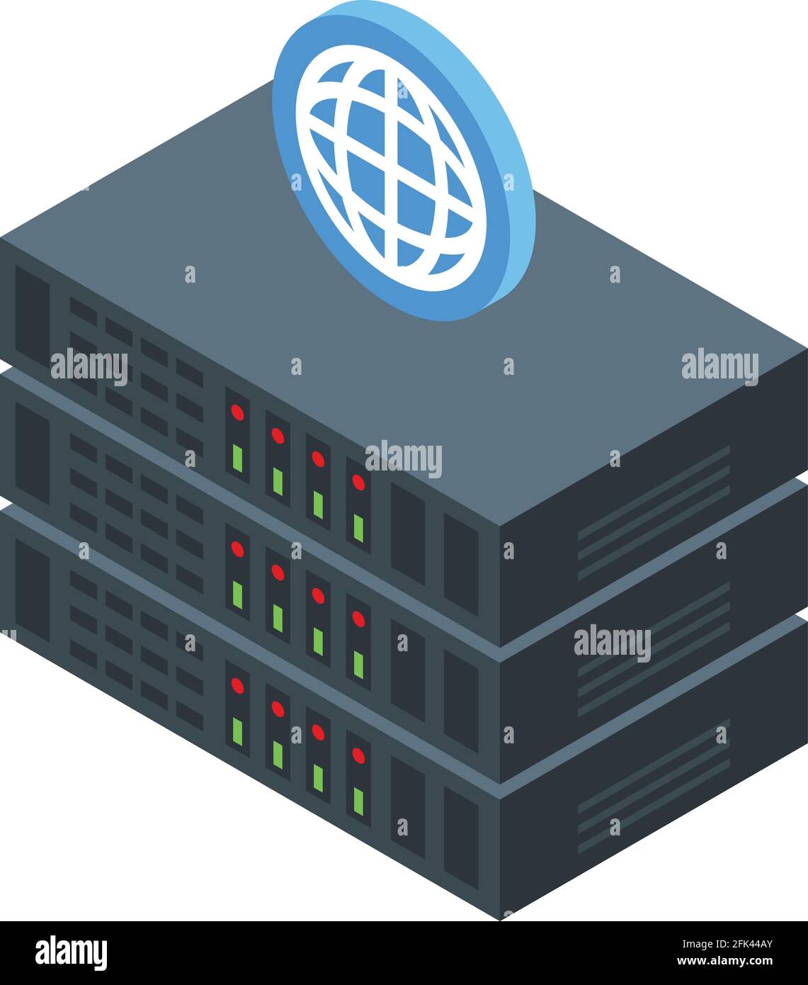 Electronic data server icon. Isometric of Electronic data server vector ...