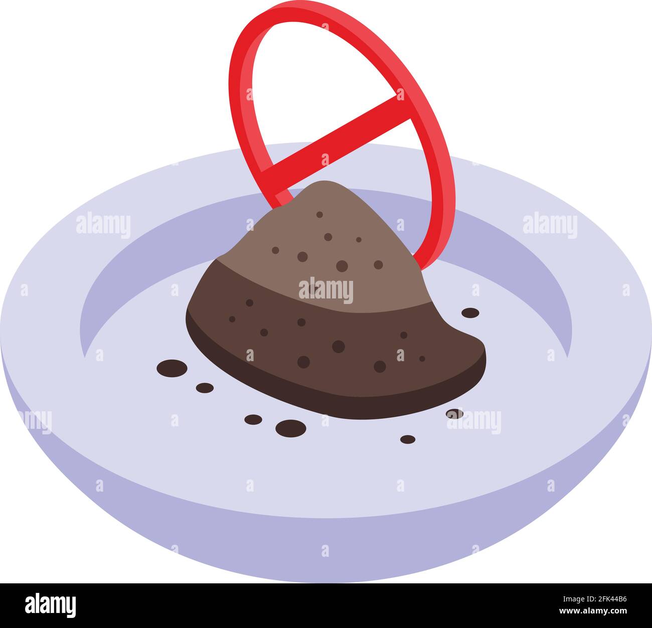 Decaffeinated coffee powder icon. Isometric of Decaffeinated coffee ...