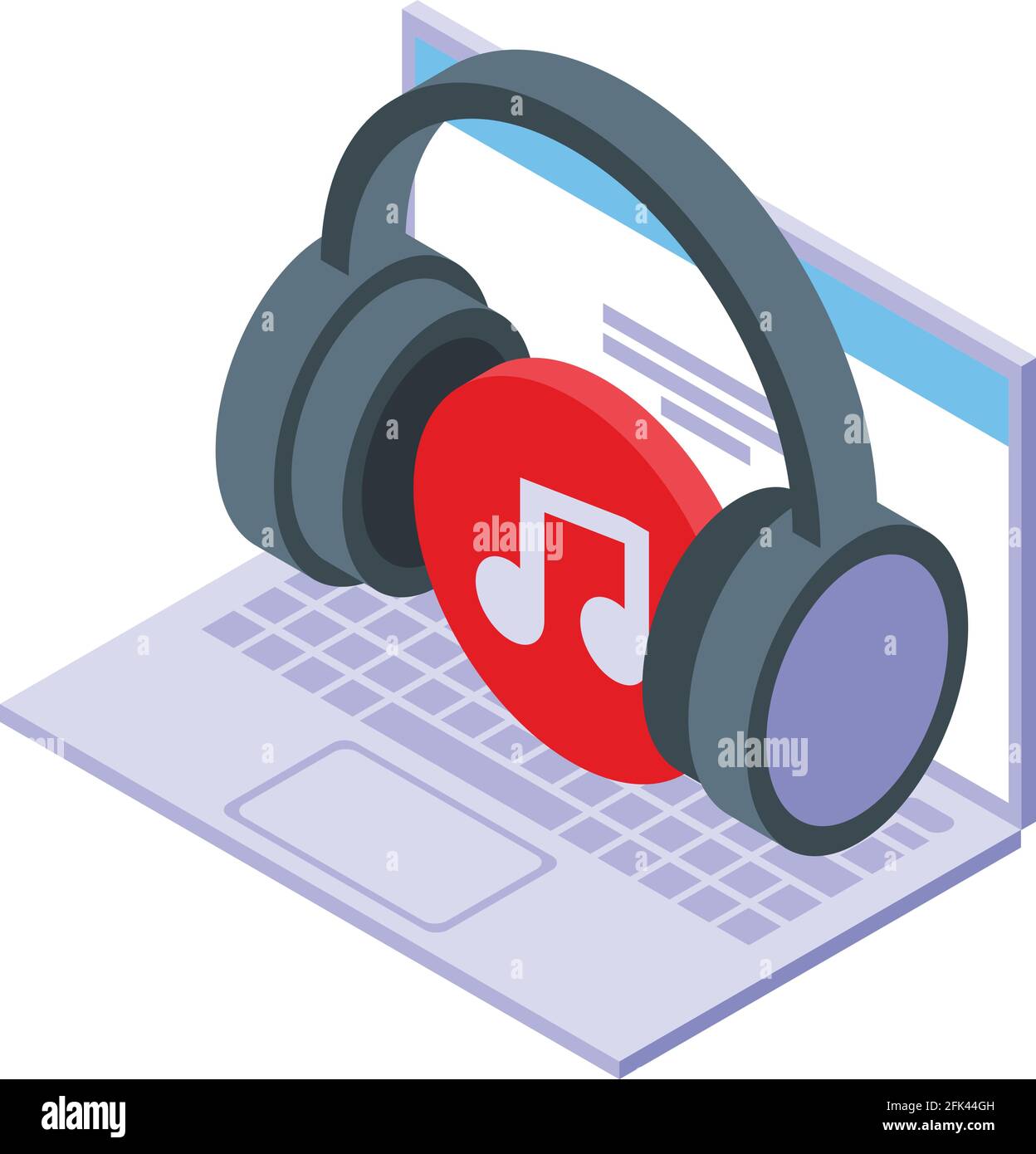 Digital music store icon. Isometric of Digital music store vector icon ...