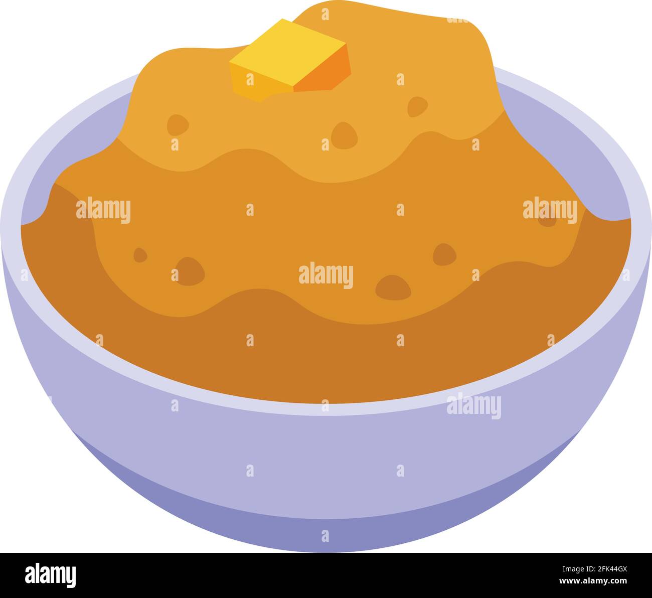 Mashed potatoes holiday icon. Isometric of Mashed potatoes holiday ...