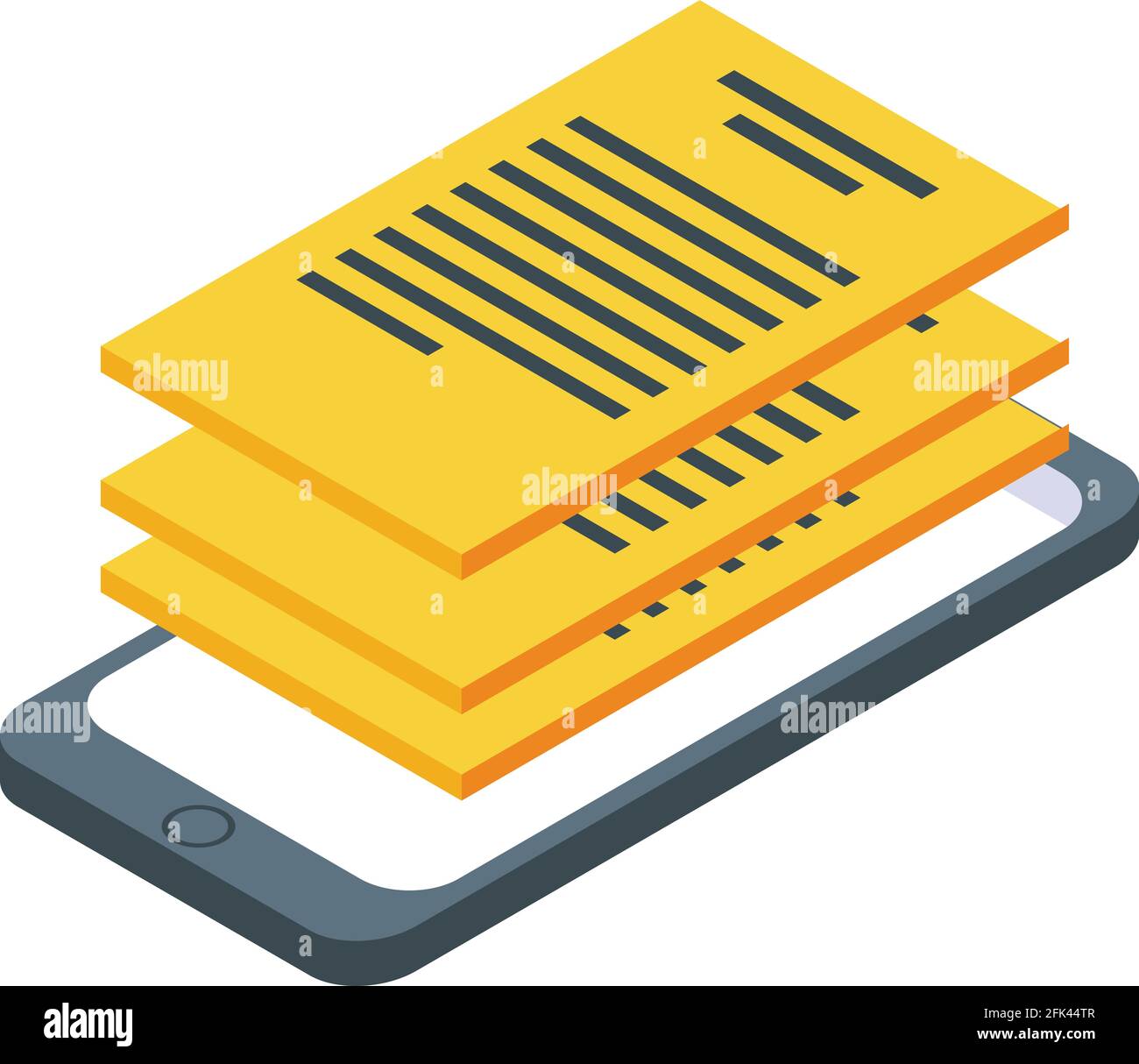 Digital files icon. Isometric of Digital files vector icon for web ...