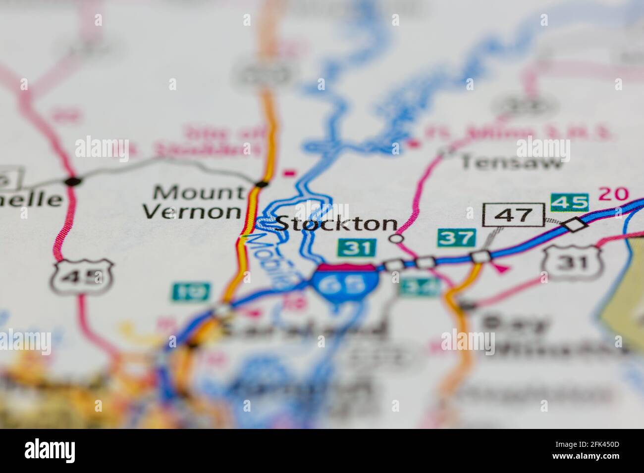Map of stockton hi-res stock photography and images - Alamy