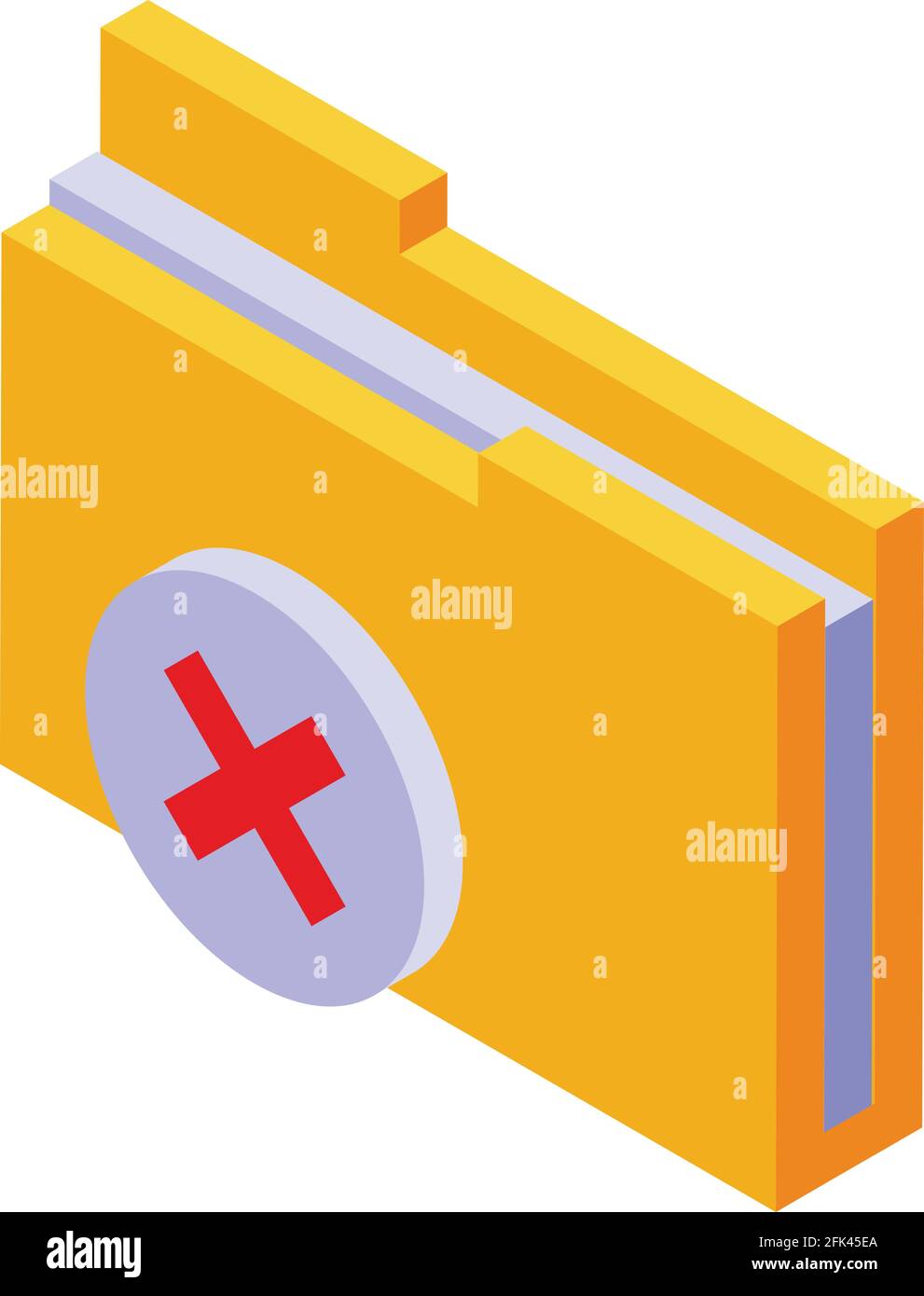 Closed folder icon. Isometric of Closed folder vector icon for web ...