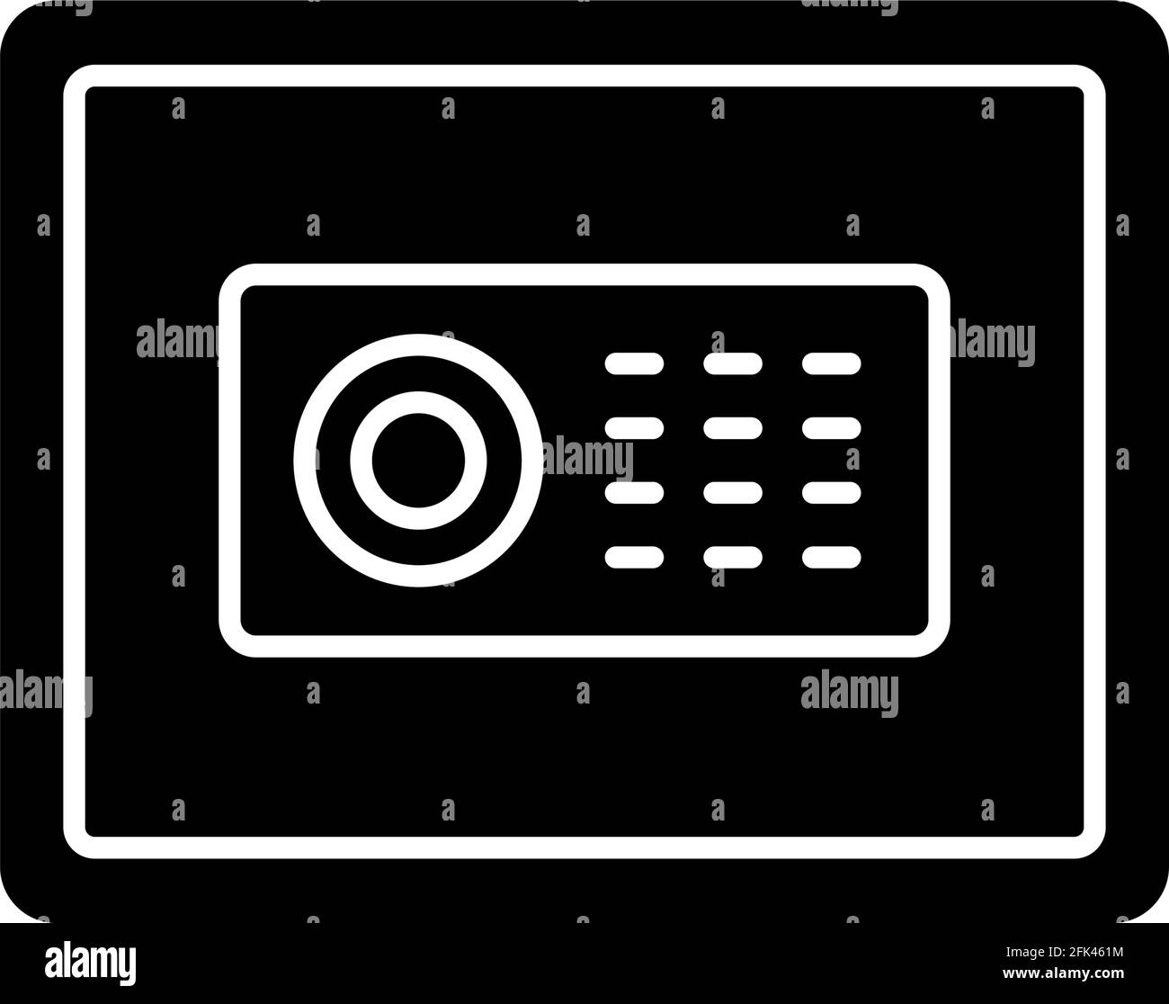 Safe black glyph icon Stock Vector Image & Art - Alamy