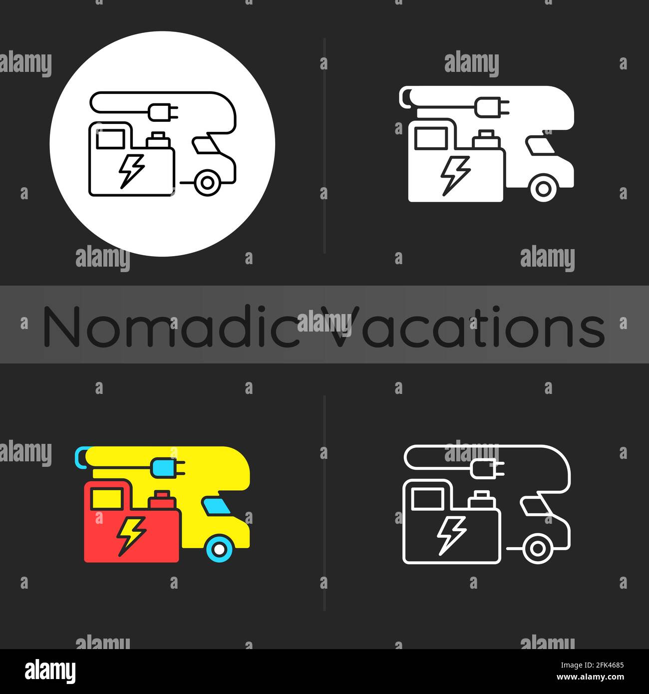 RV power generators dark theme icon Stock Vector Image & Art - Alamy