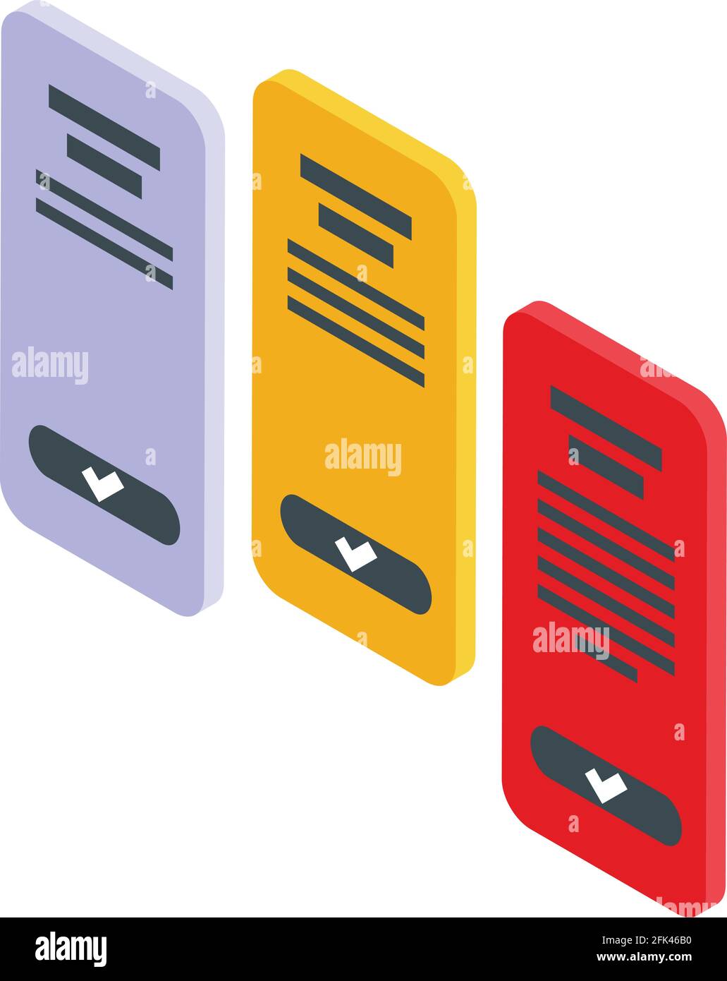 Subscription icon. Isometric of Subscription vector icon for web design ...