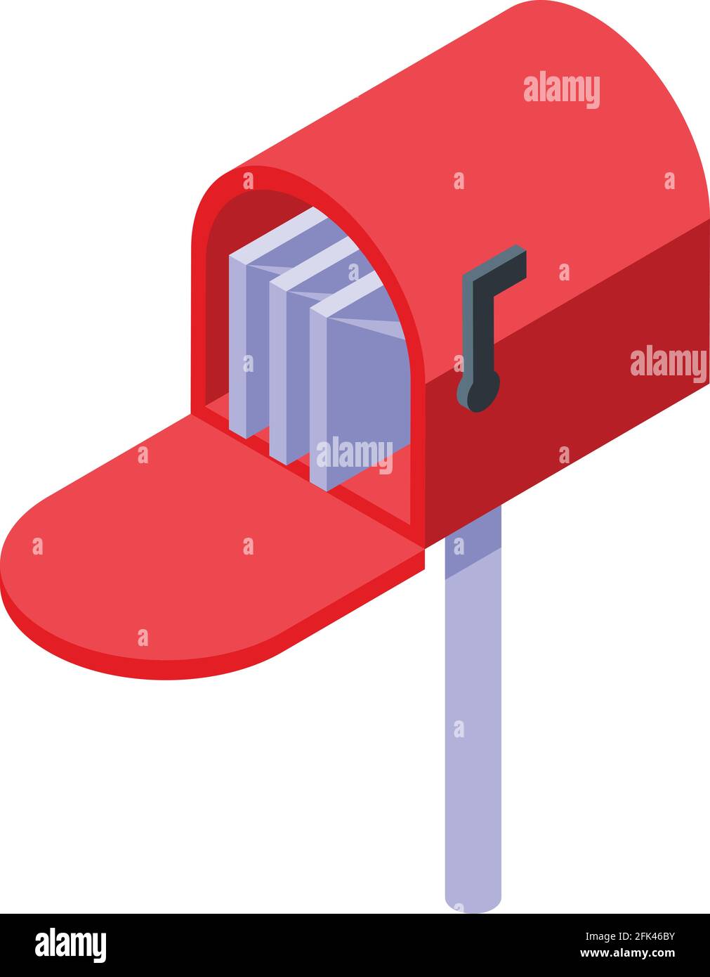 Postbox icon. Isometric of Postbox vector icon for web design isolated ...