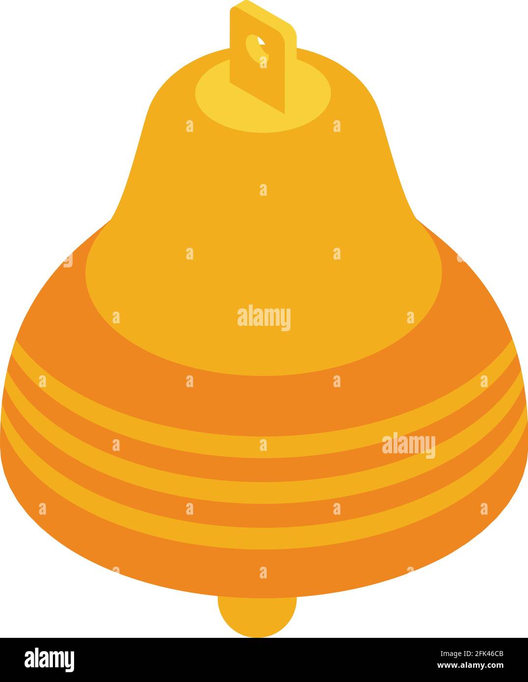 Subscription bell icon. Isometric of Subscription bell vector icon for ...