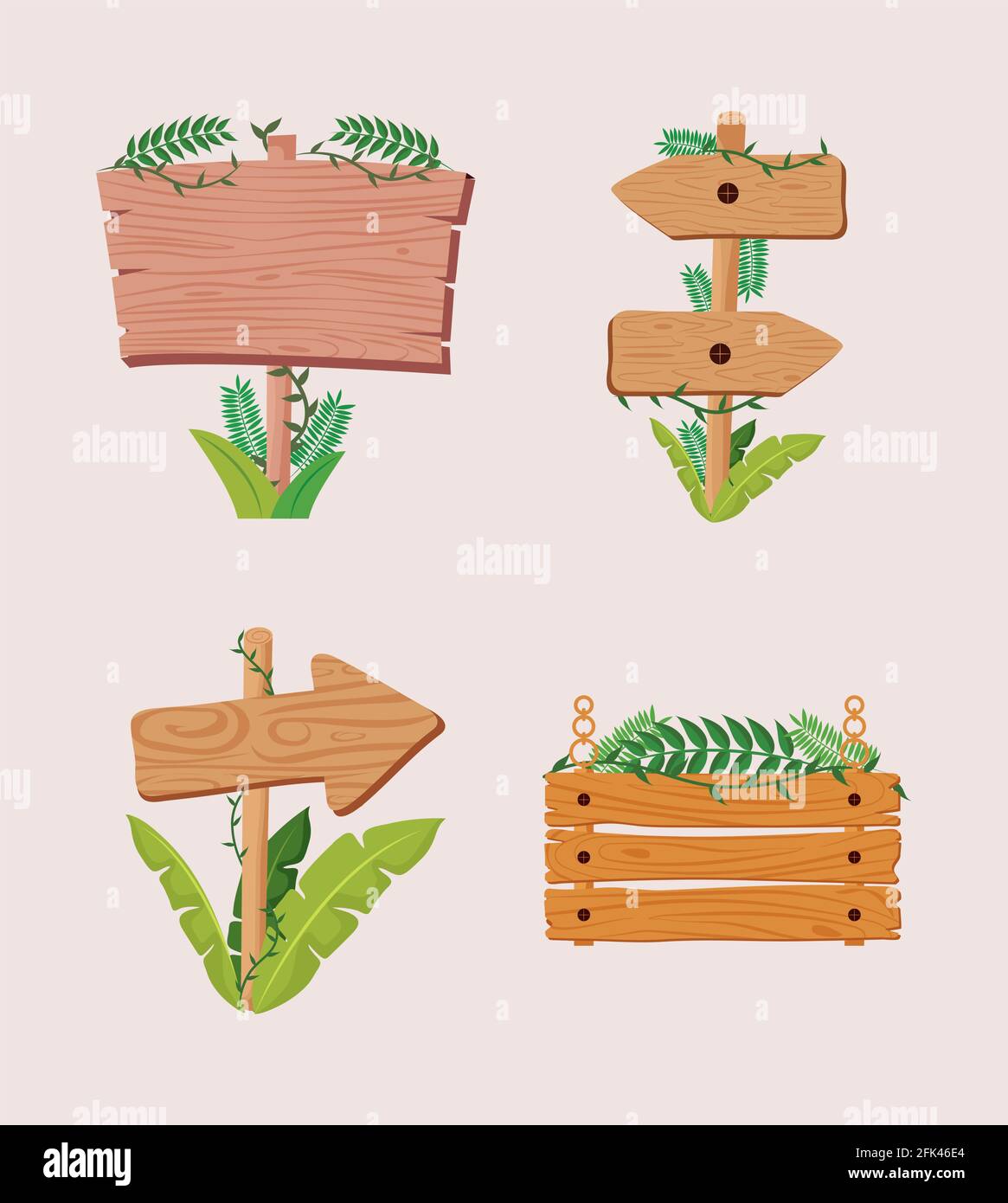 four wooden signs Stock Vector Image & Art - Alamy