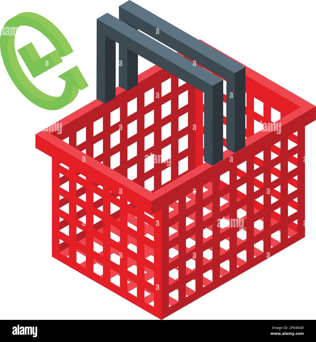 Purchase history shop basket icon. Isometric of Purchase history shop ...