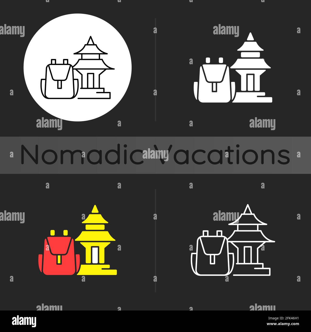 Spiritual nomad dark theme icon Stock Vector Image & Art - Alamy