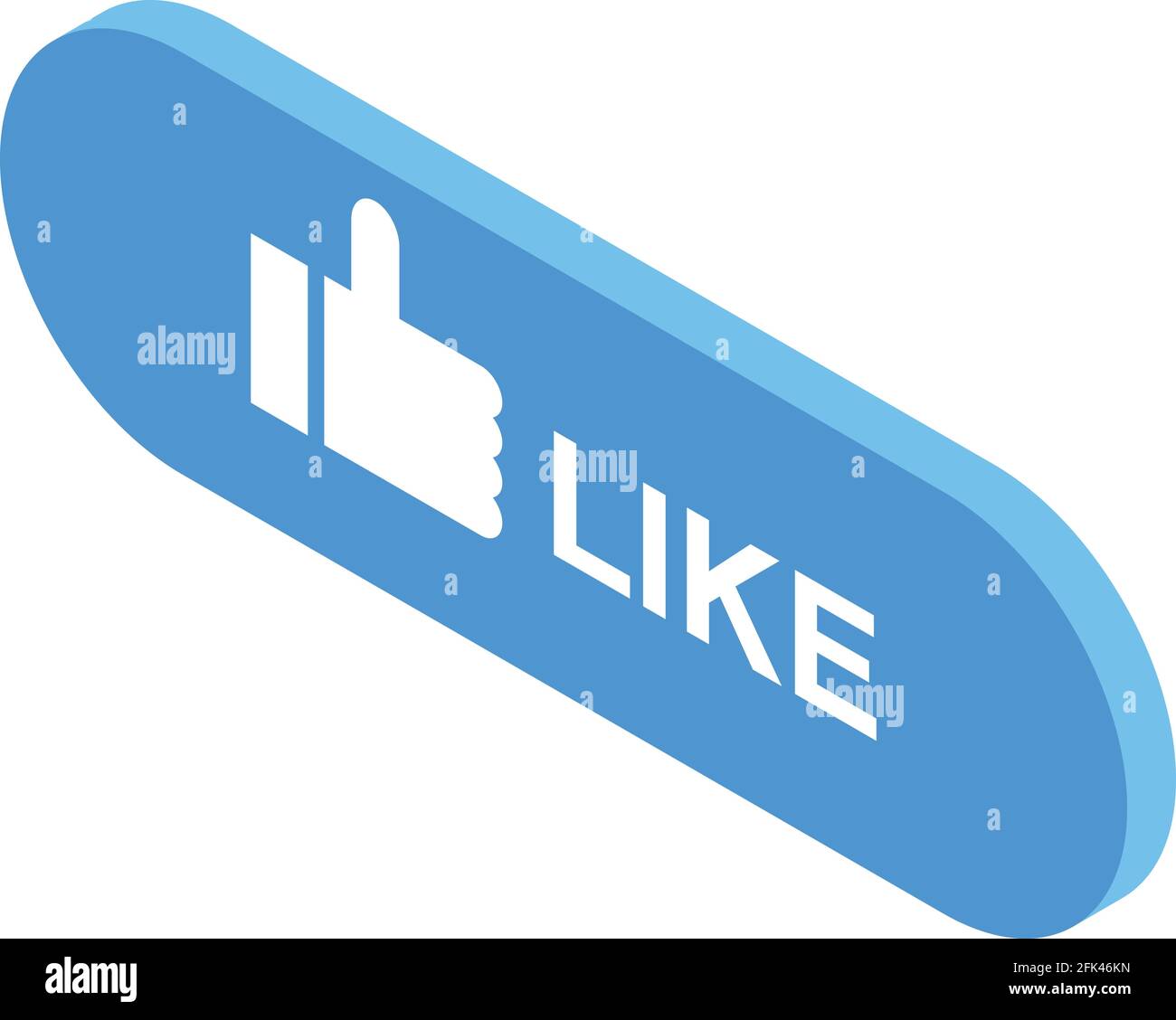 Like subscribe icon. Isometric of Like subscribe vector icon for web ...