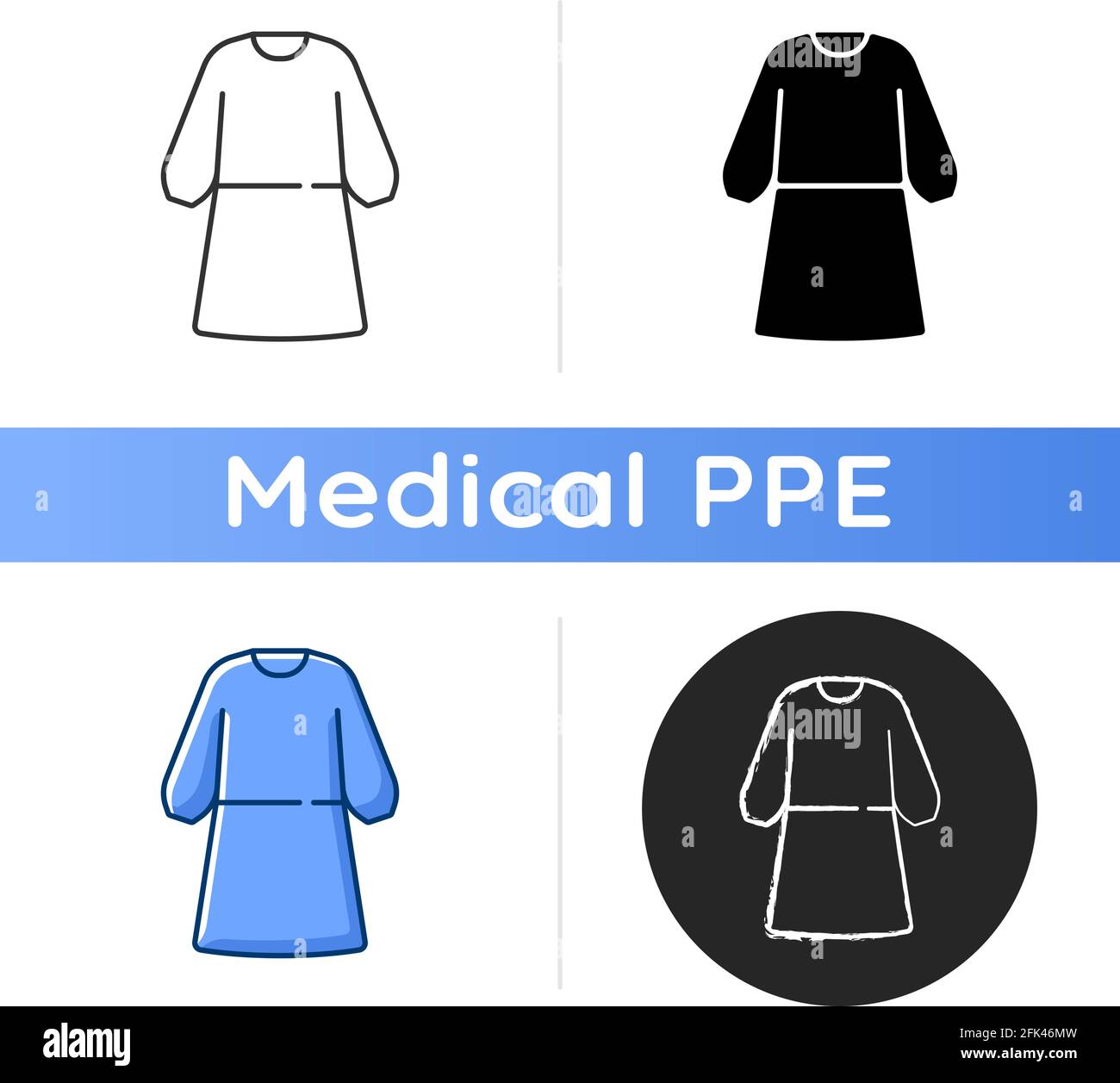 Surgical gown Stock Vector Images - Alamy