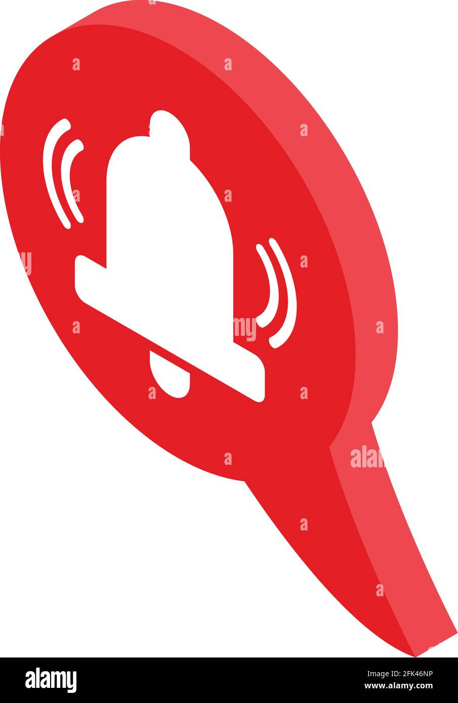 Subscribe bell icon. Isometric of Subscribe bell vector icon for web ...