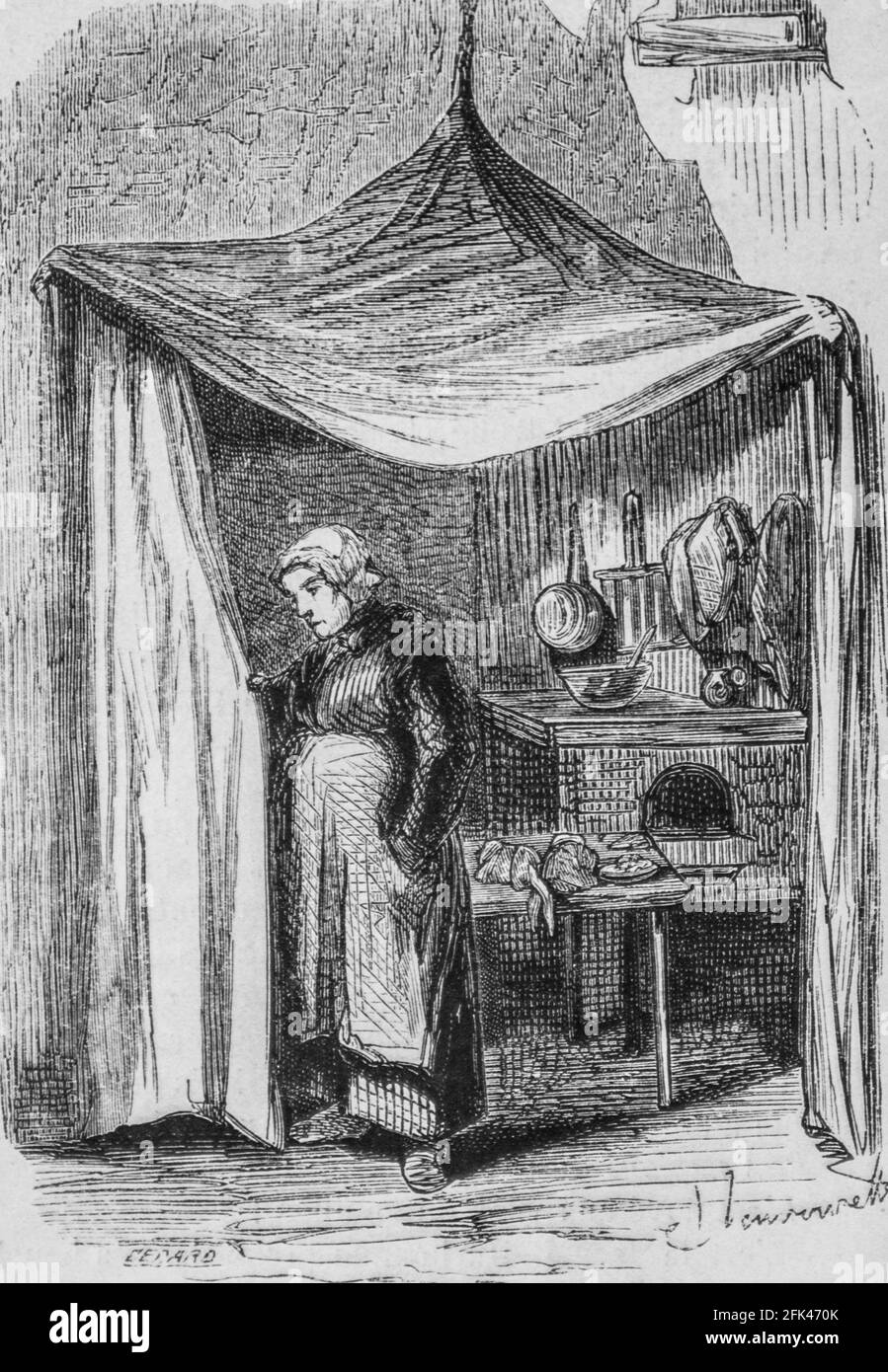 la marchande d'abats ,musee des familles,editeur ch,wallut,1862 Stock ...