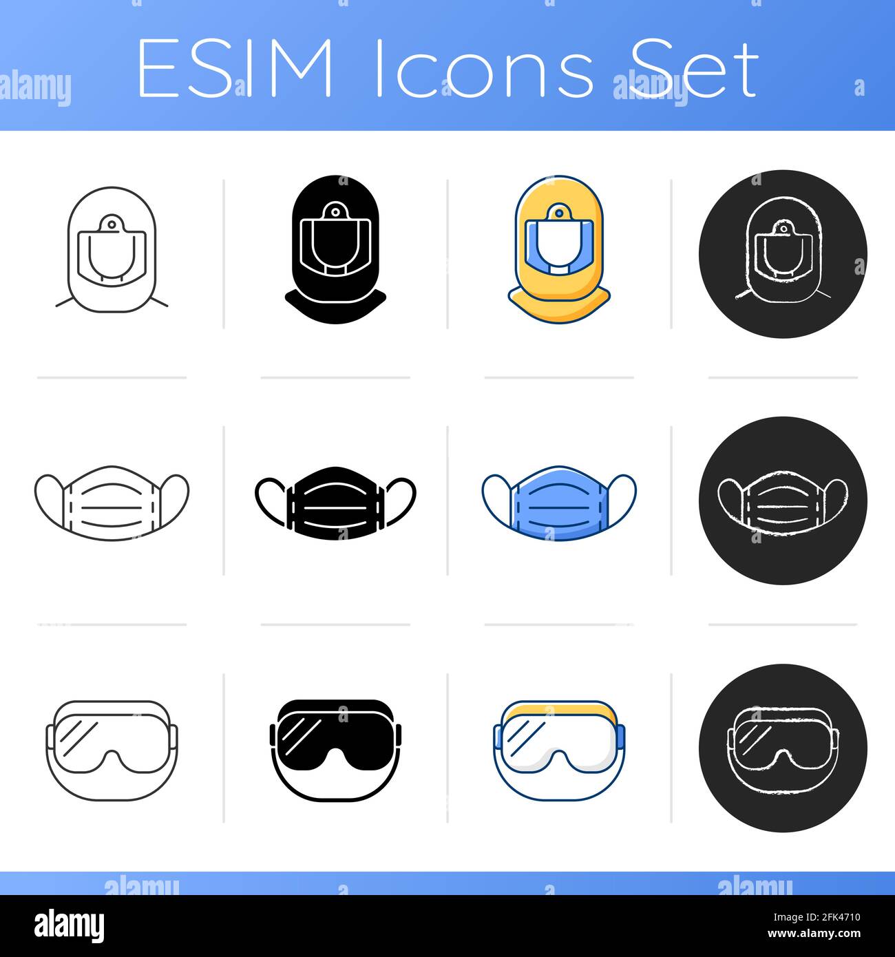 Medical PPE icons set Stock Vector Image & Art - Alamy